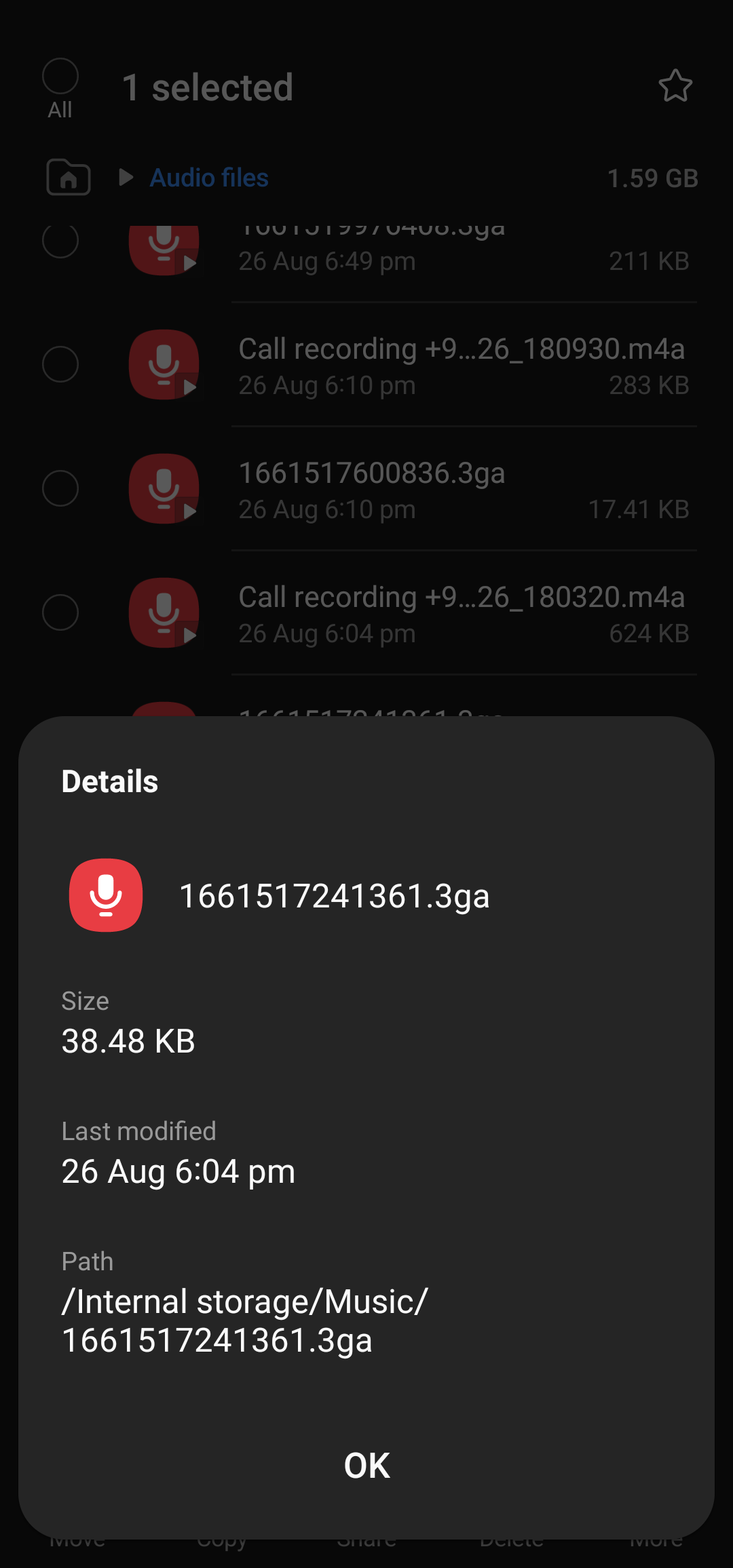 Automatically .3ga file created when call recordin... - Samsung Members