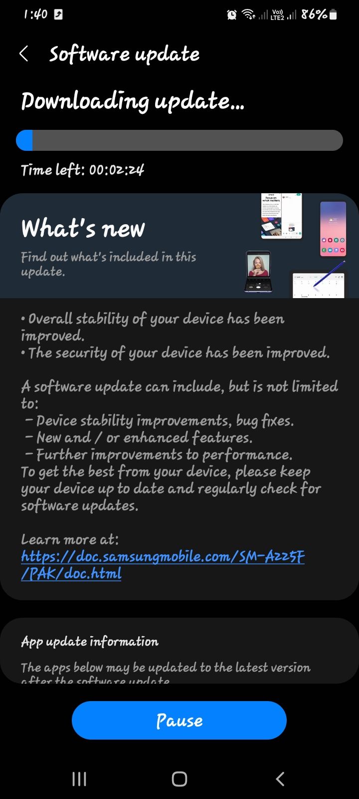 Samsung galaxy A22 Security update - Samsung Members