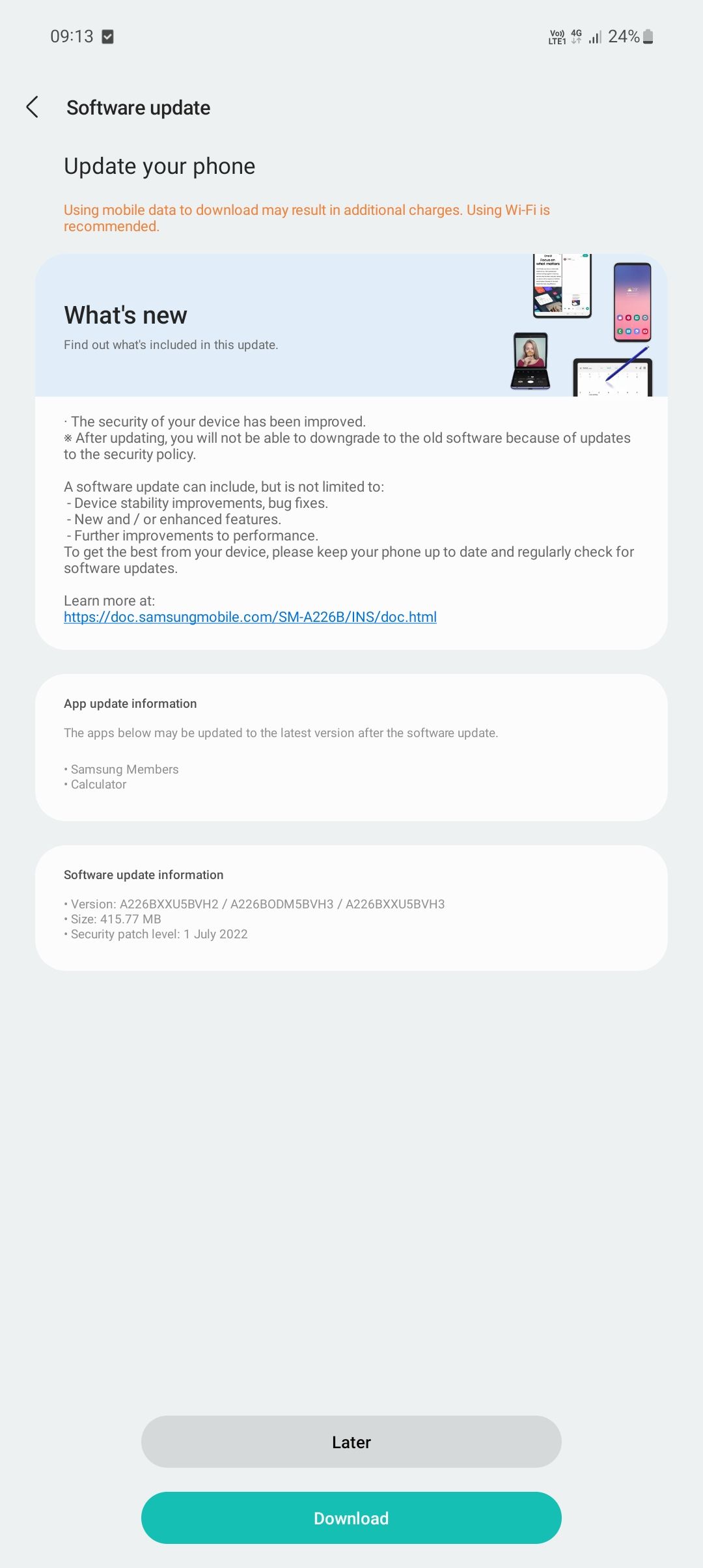 A22 5g update available - Samsung Members