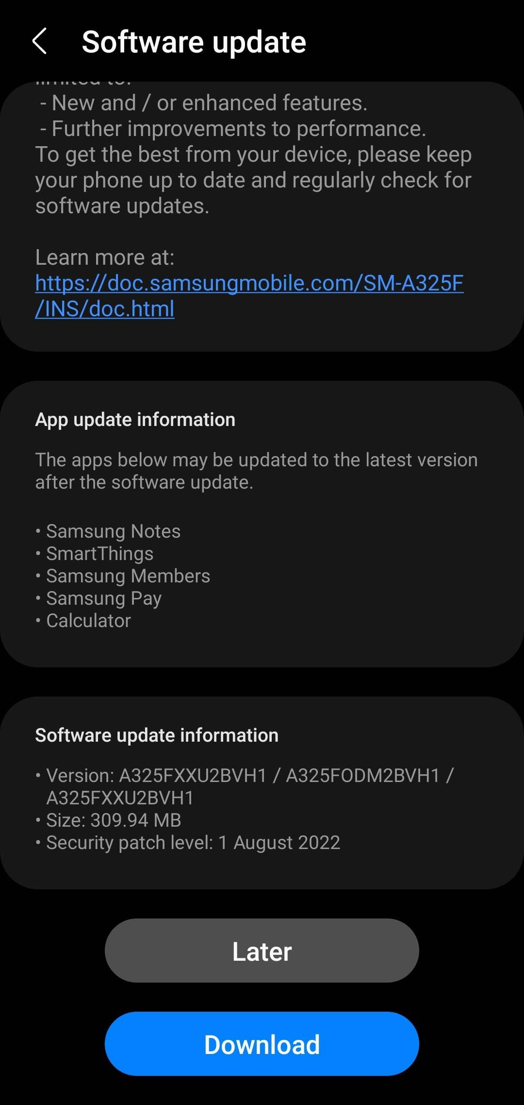 GALAXY A32 4G AUGUST SECURITY PATCH - Samsung Members