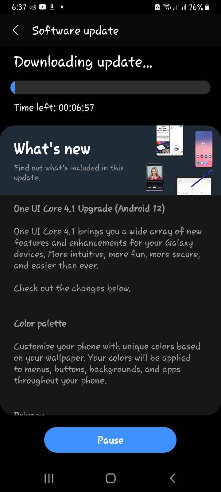 Android 12 one UI core 4.1 update in Samsung galax... - Samsung Members