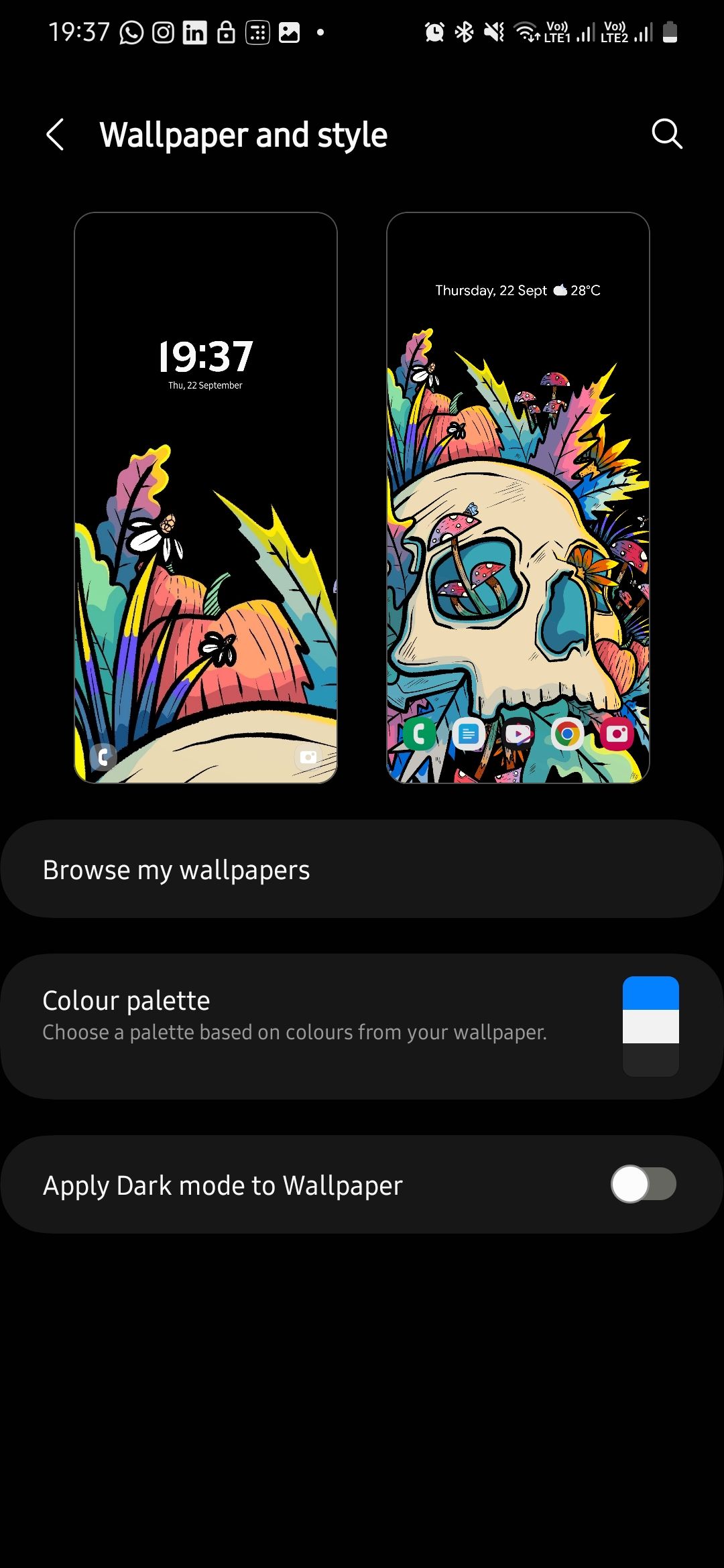 Bug in New Lockscreen Customization Screen - Samsung Members