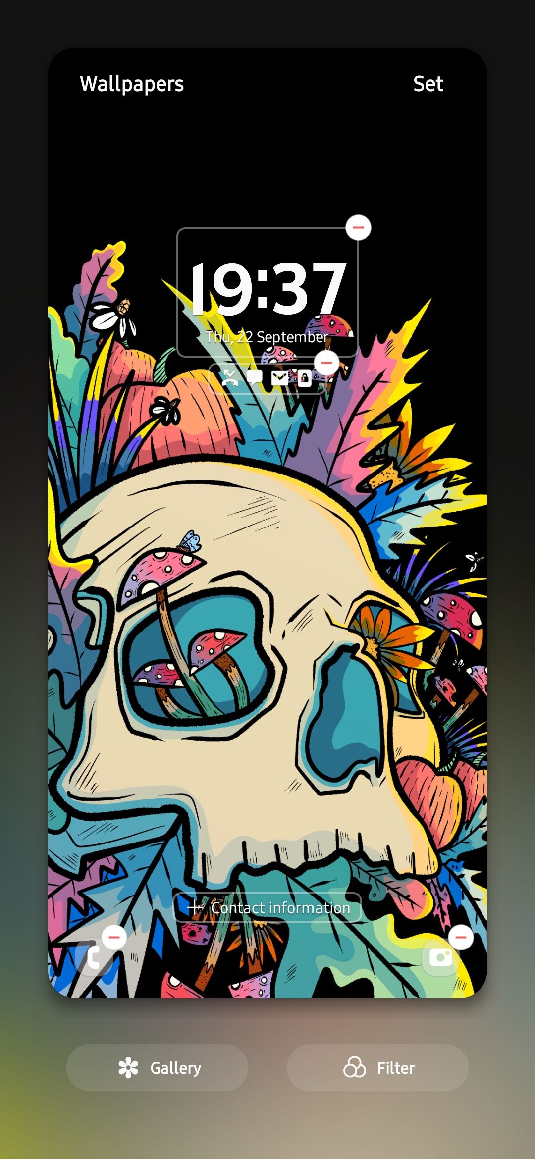 Bug in New Lockscreen Customization Screen - Samsung Members