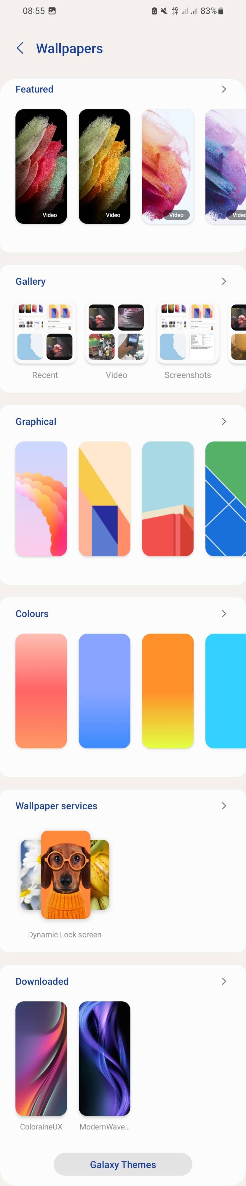 one ui beta new wallpaper menu - Samsung Members