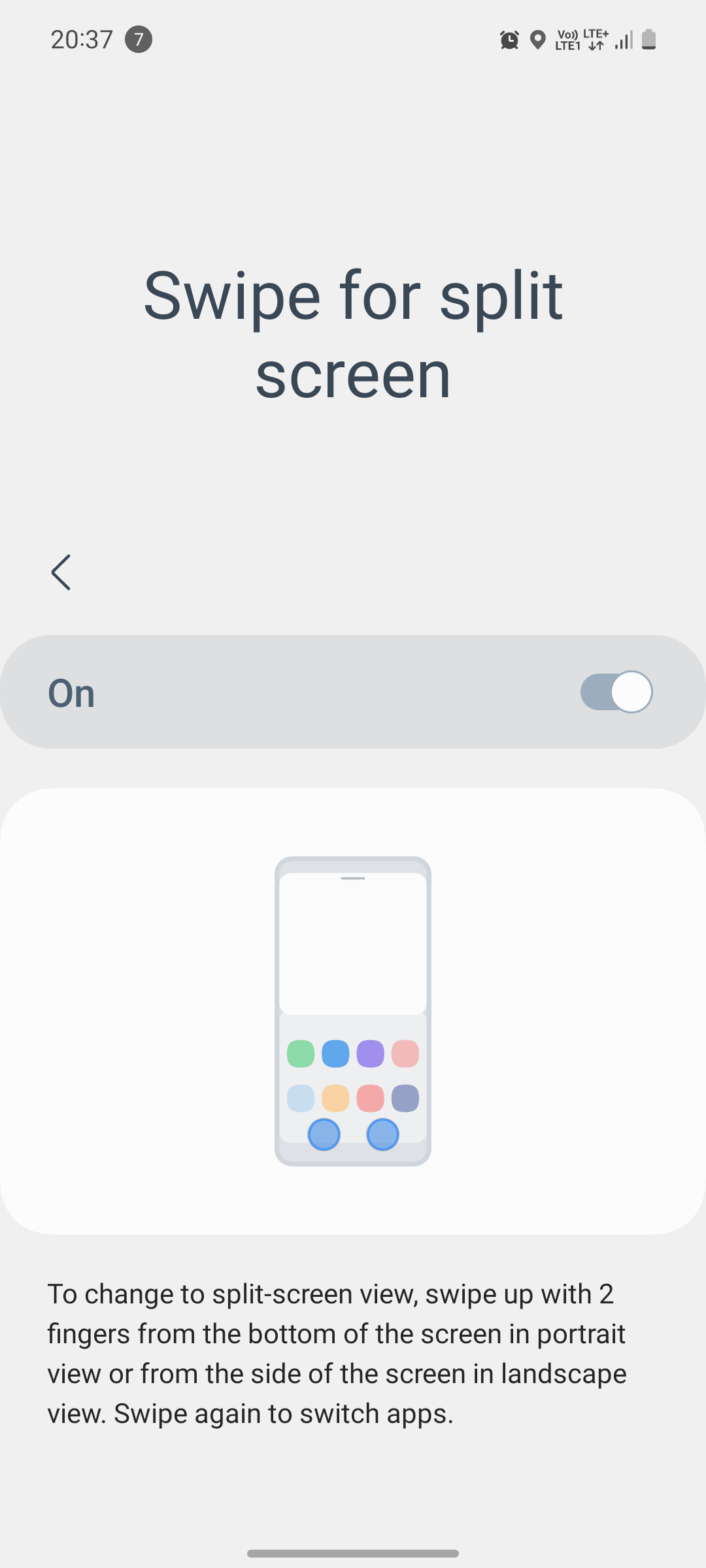 2 finger swipe for Split mode not working (bug) - Samsung Members