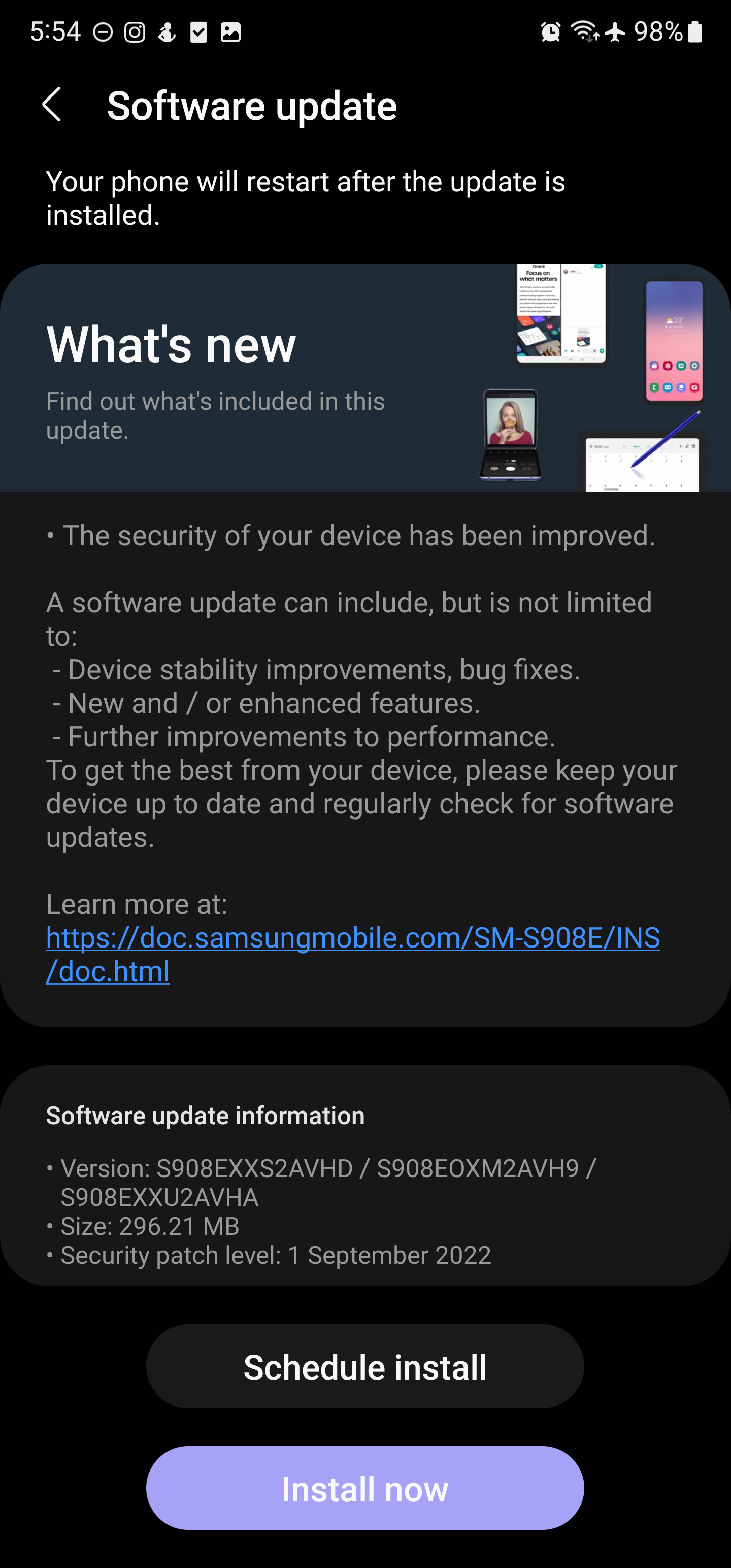 S22 ultra September months security updates releas... - Samsung Members