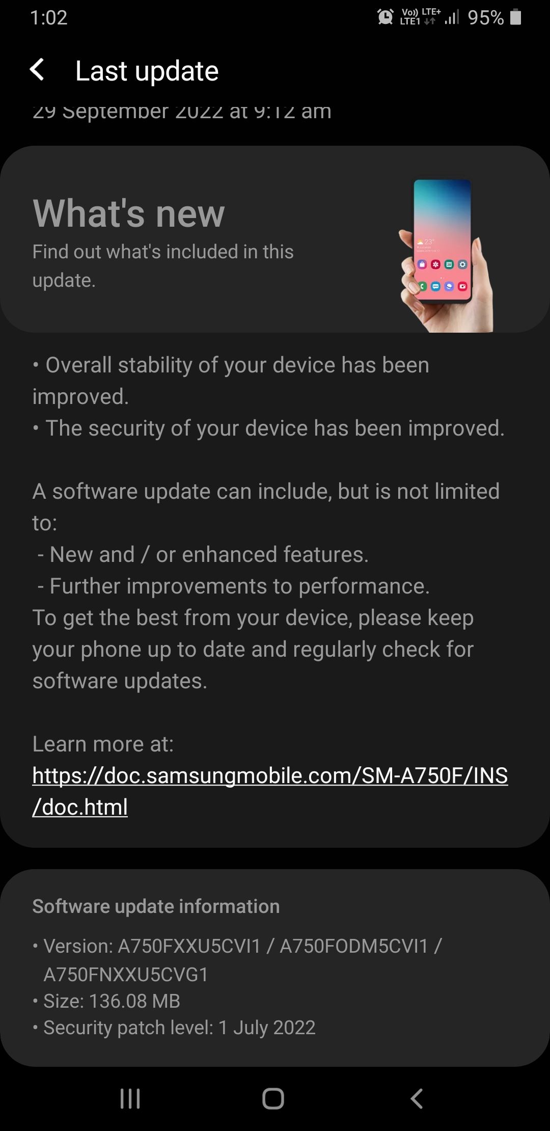 Samsung A7 2018 security update - Samsung Members
