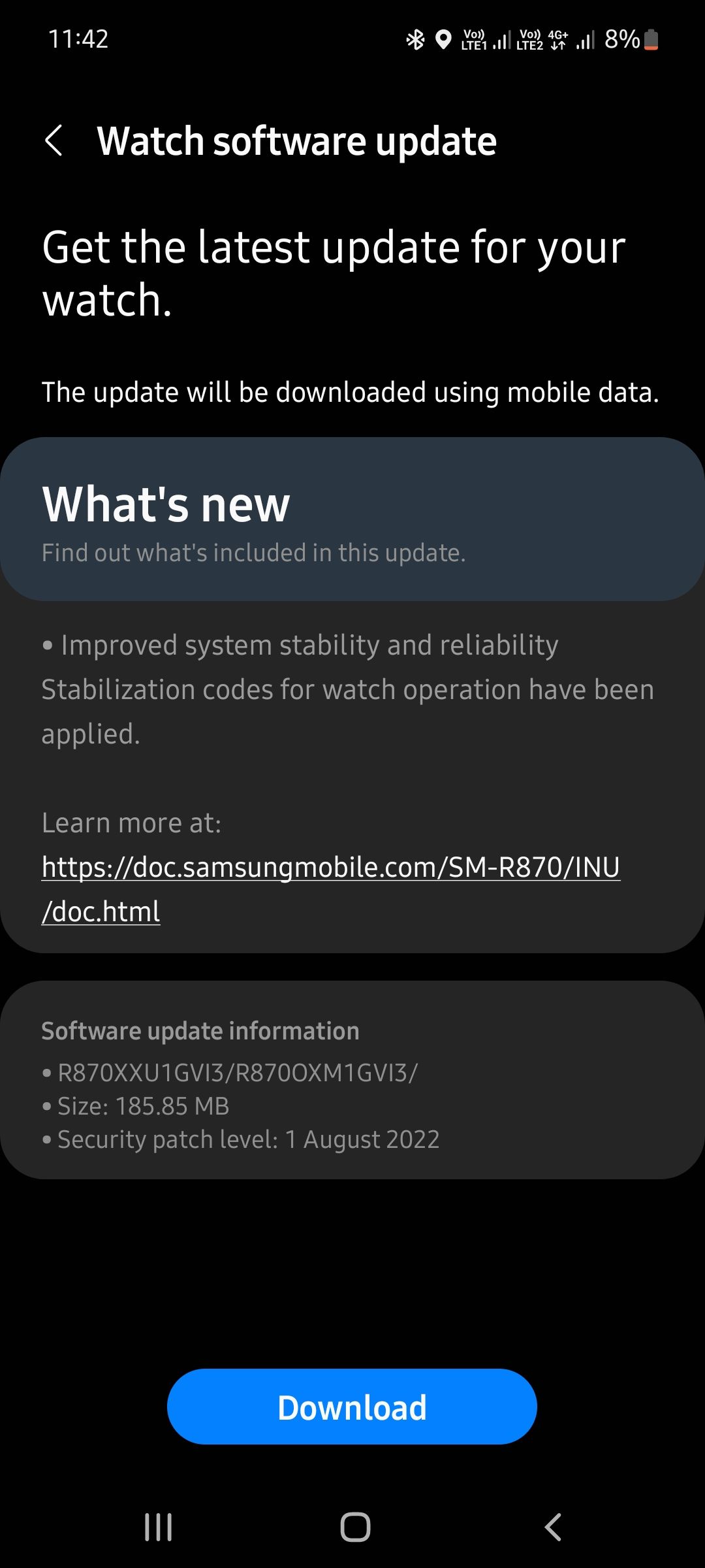 Watch 4 security patch - Samsung Members