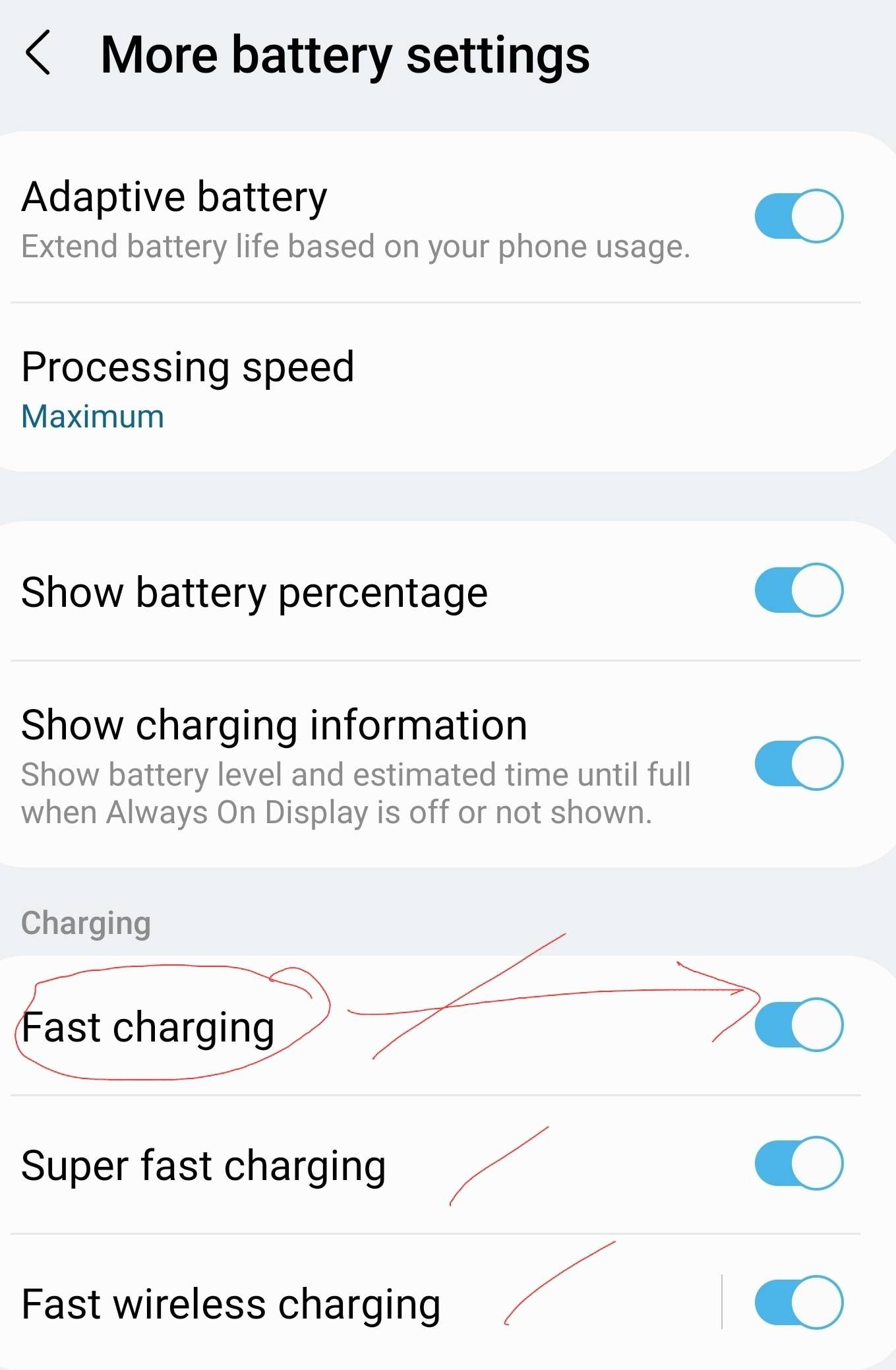 Not Showing Super Fast Charging - Samsung Members