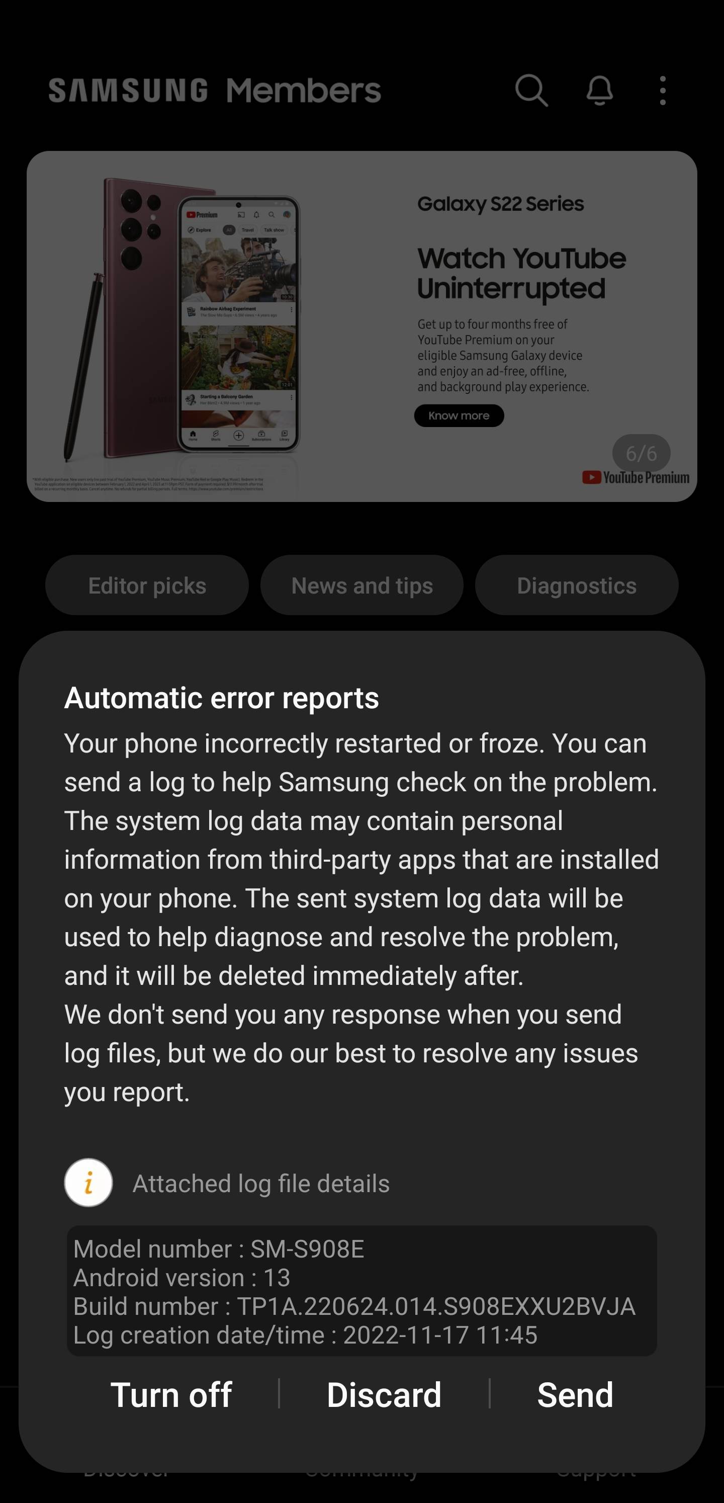 S22 Ultra Sudden restart issue - Samsung Members