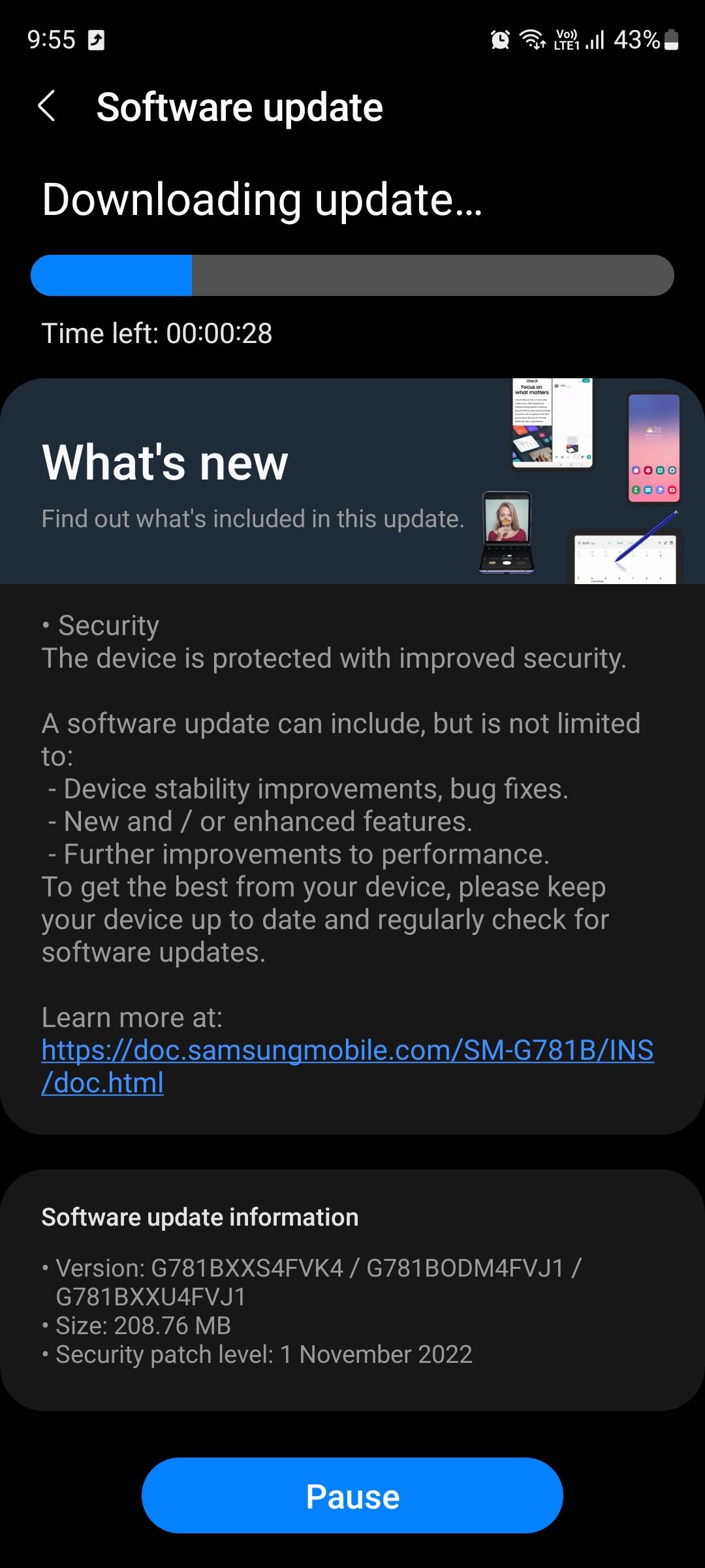 Samsung Galaxy S20FE5G November security Update Re... - Samsung Members