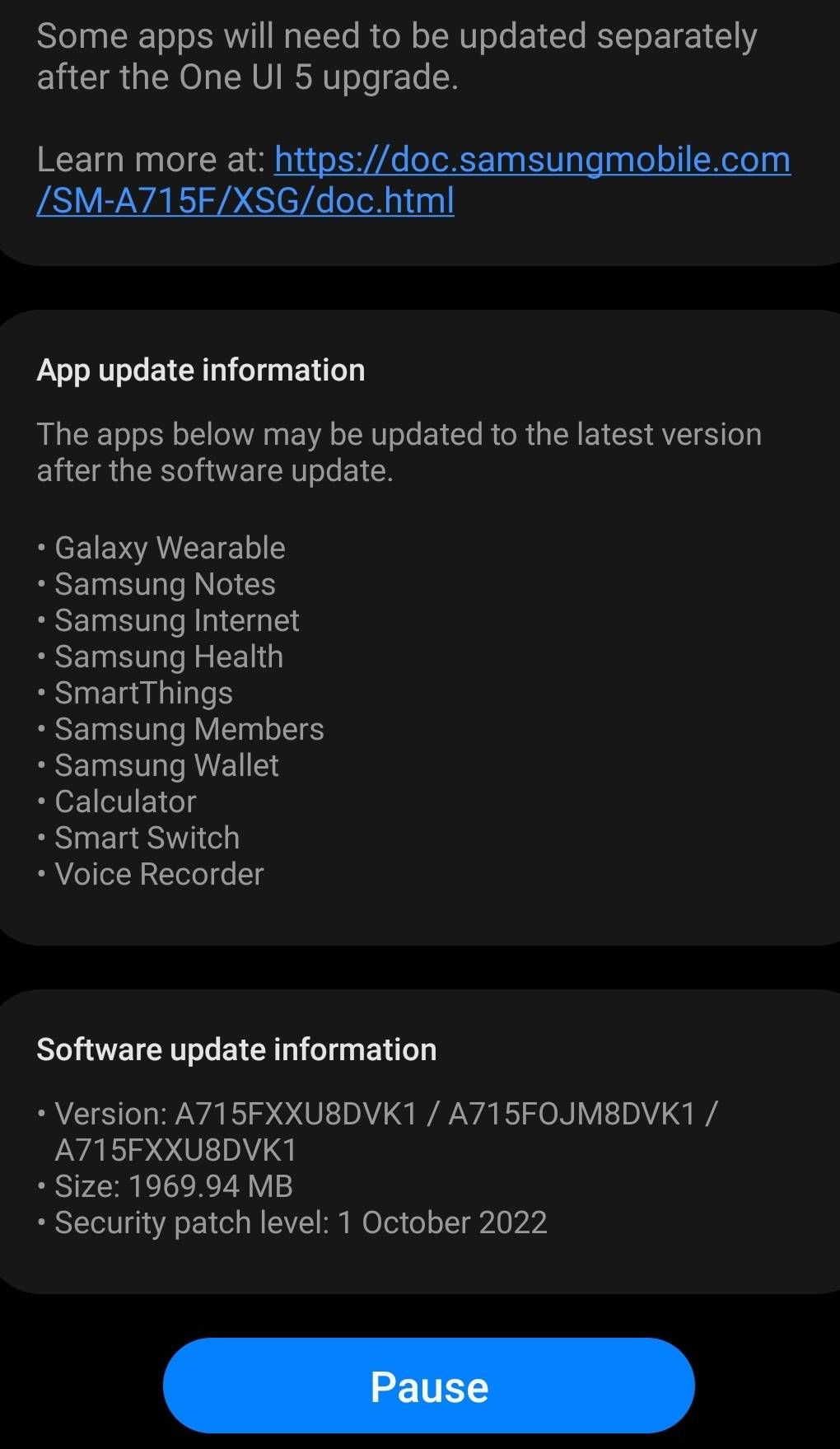Samsung Galaxy A71 New Software Update - Samsung Members