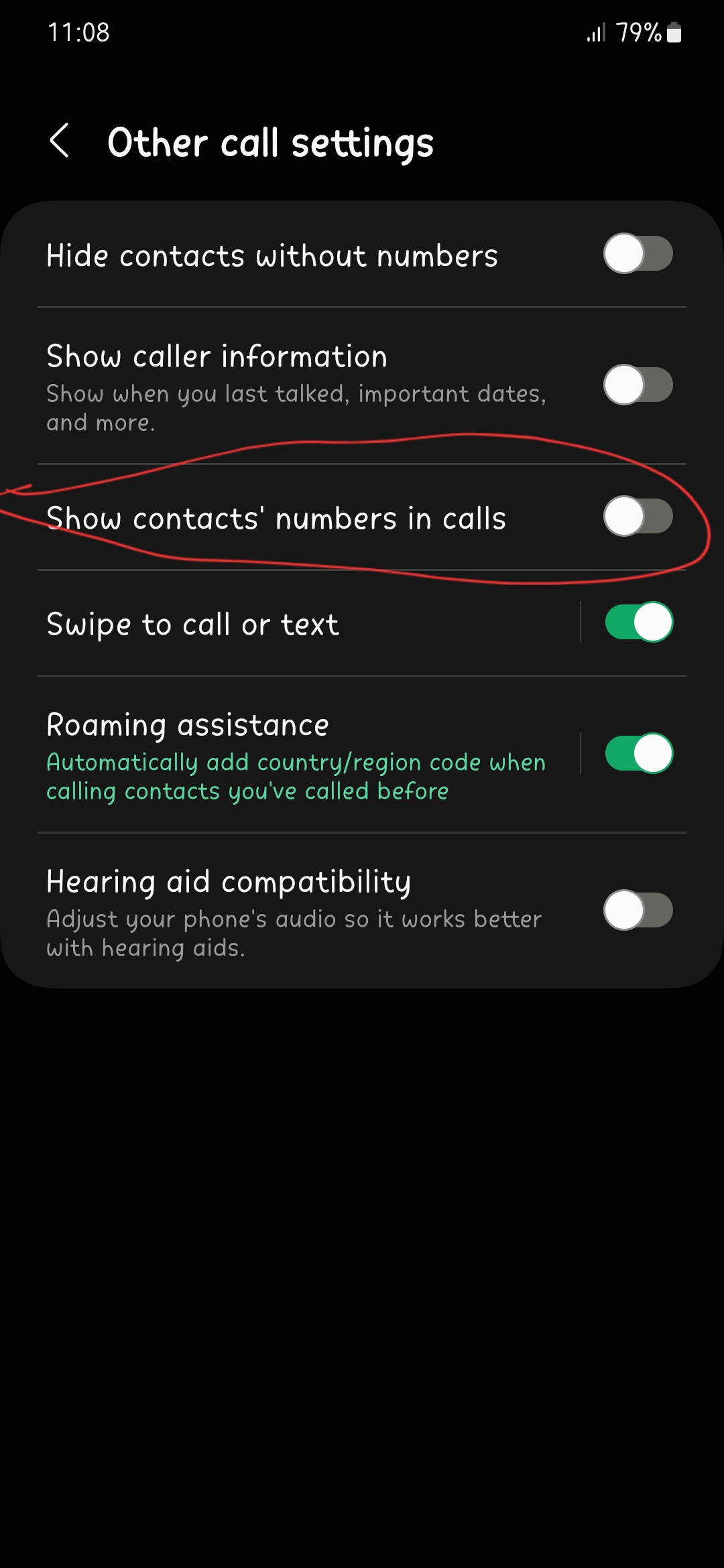 Hide contact numbers not functionable during calls - Samsung Members