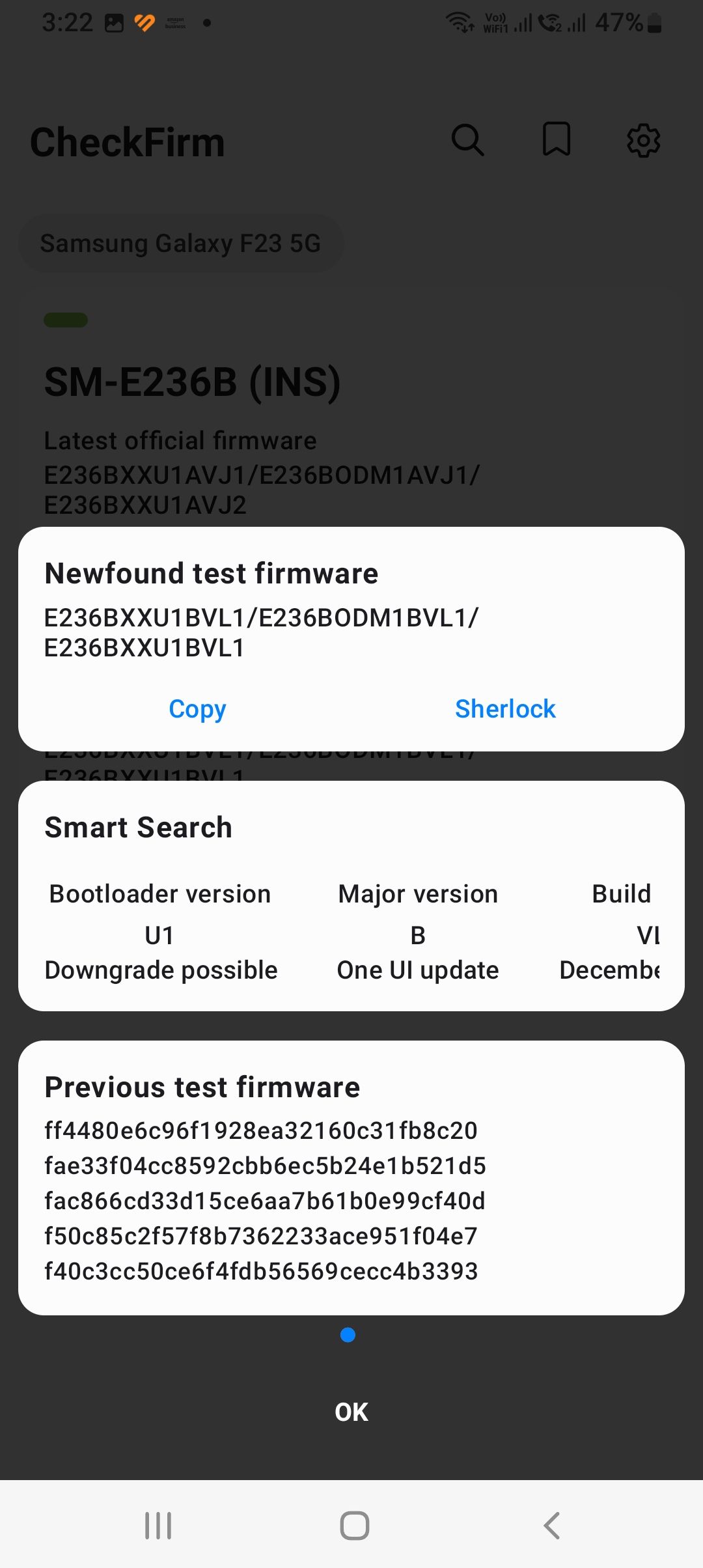 F23 - Latest test One is One ui 5 with dec patch s... - Samsung Members