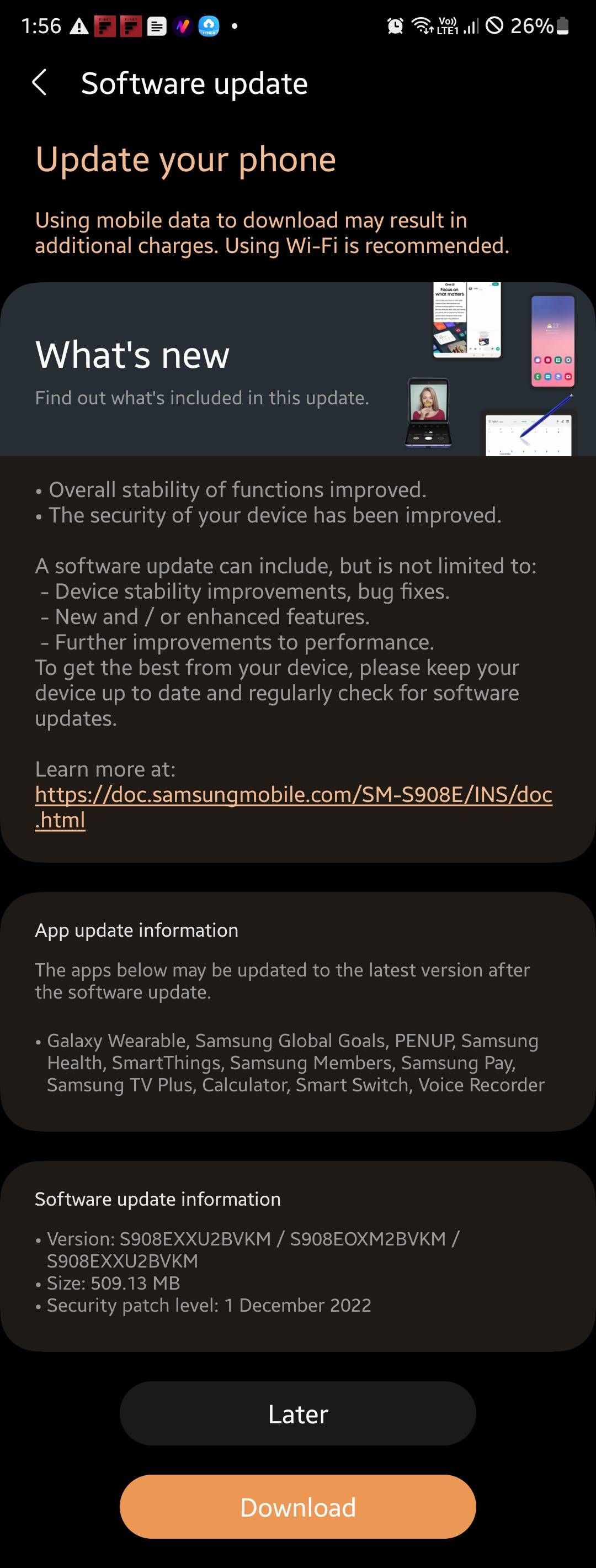 S22 Ultra new software update - Samsung Members