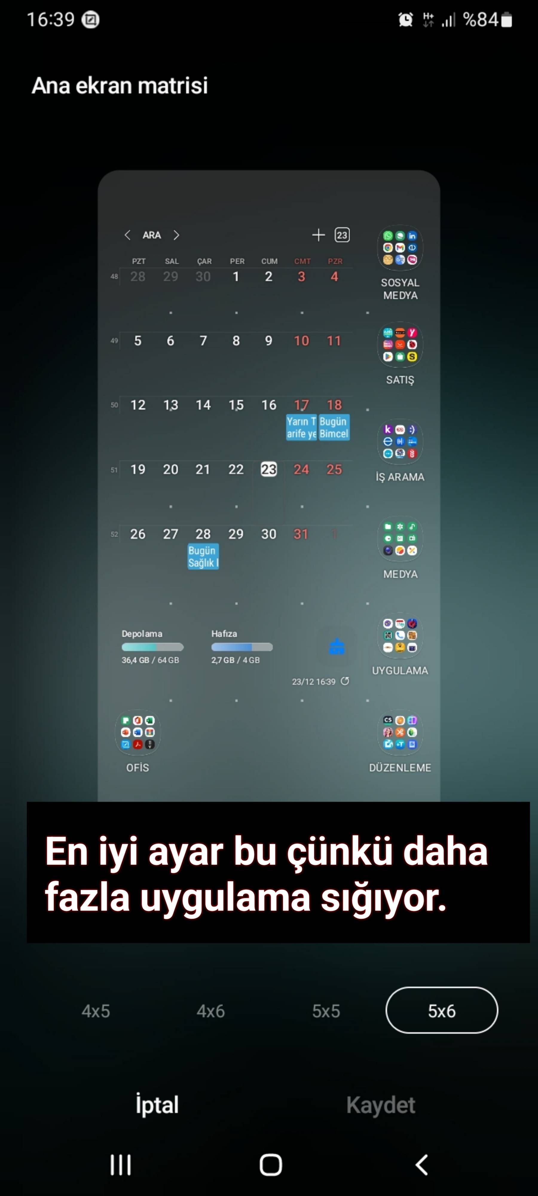 Solved: Icon sizes are very small in the 4x6 grid layout. - Samsung Members