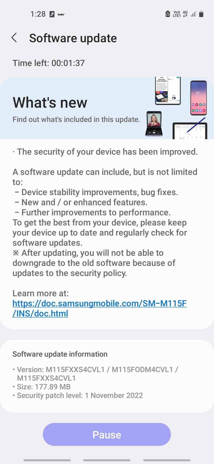 M11 New Security Patch Update Released In India - Samsung Members