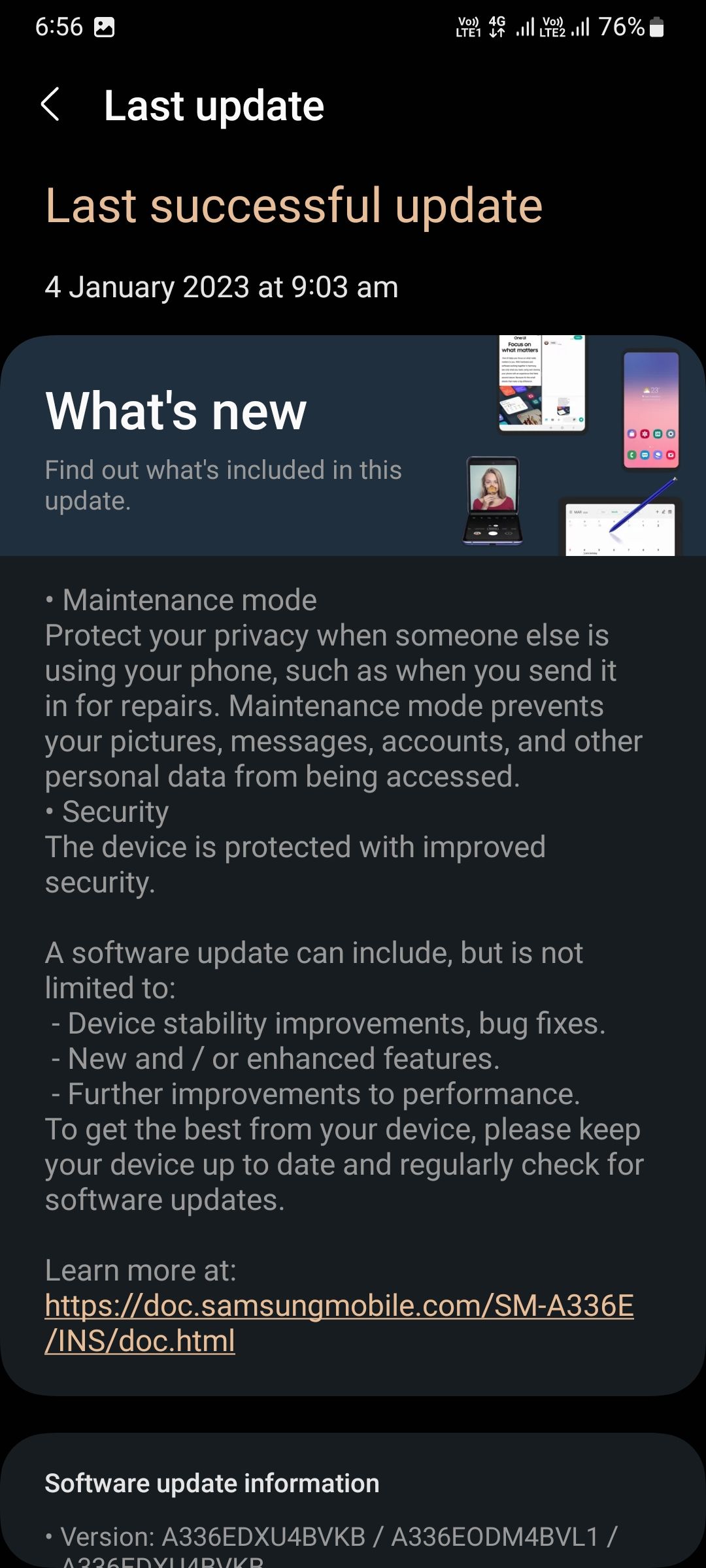 Samsung A33 software update - Samsung Members