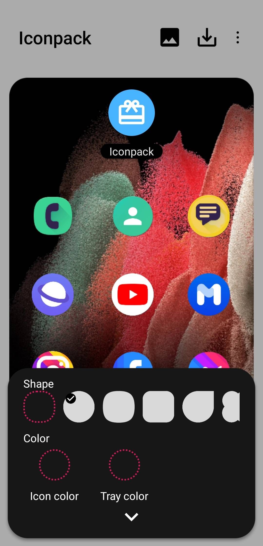 Icon Shape Size Change - Samsung Members