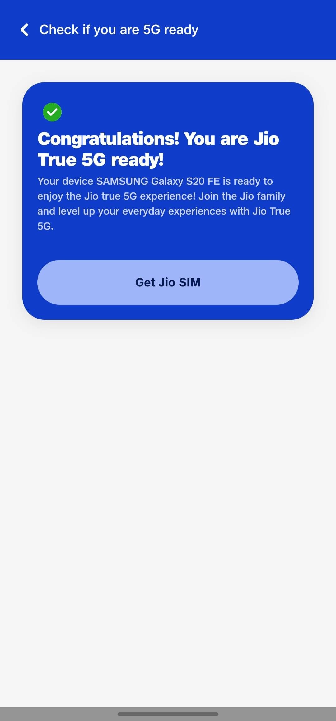 Finally jio update 5g support aagya - Samsung Members
