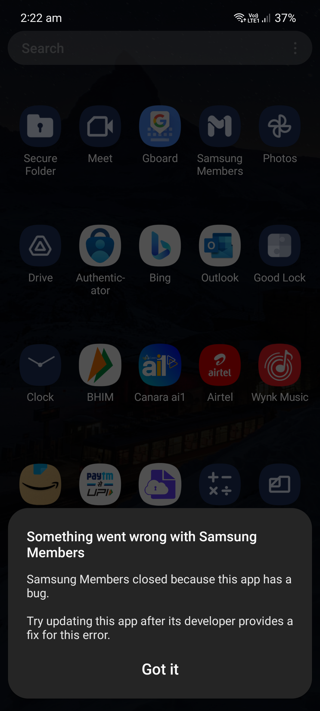 Samsung members bug - Samsung Members