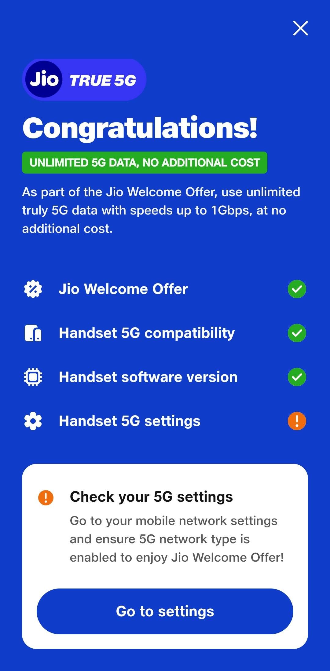 Solved: Jio 5 Welcome offer received but still showing Han... - Samsung ...