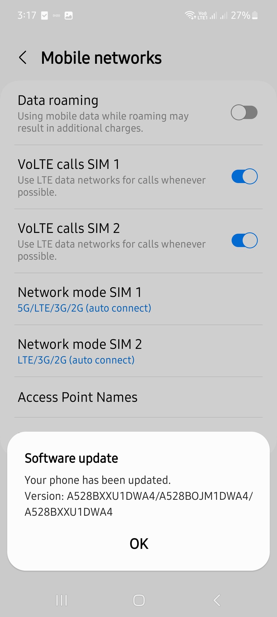 A52s VoLTE issue resolved- Thank you Samsung Suppo... - Samsung Members