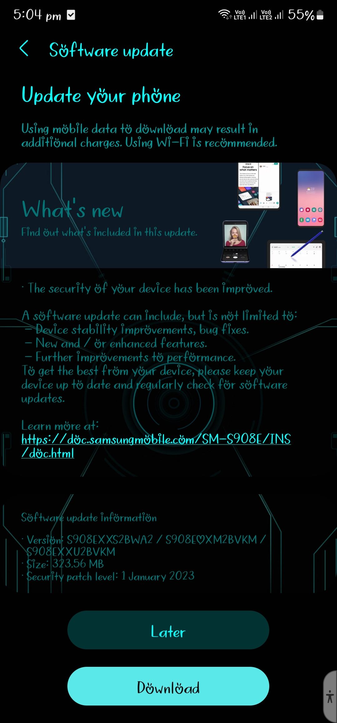 January month security patch update available for ... - Samsung Members