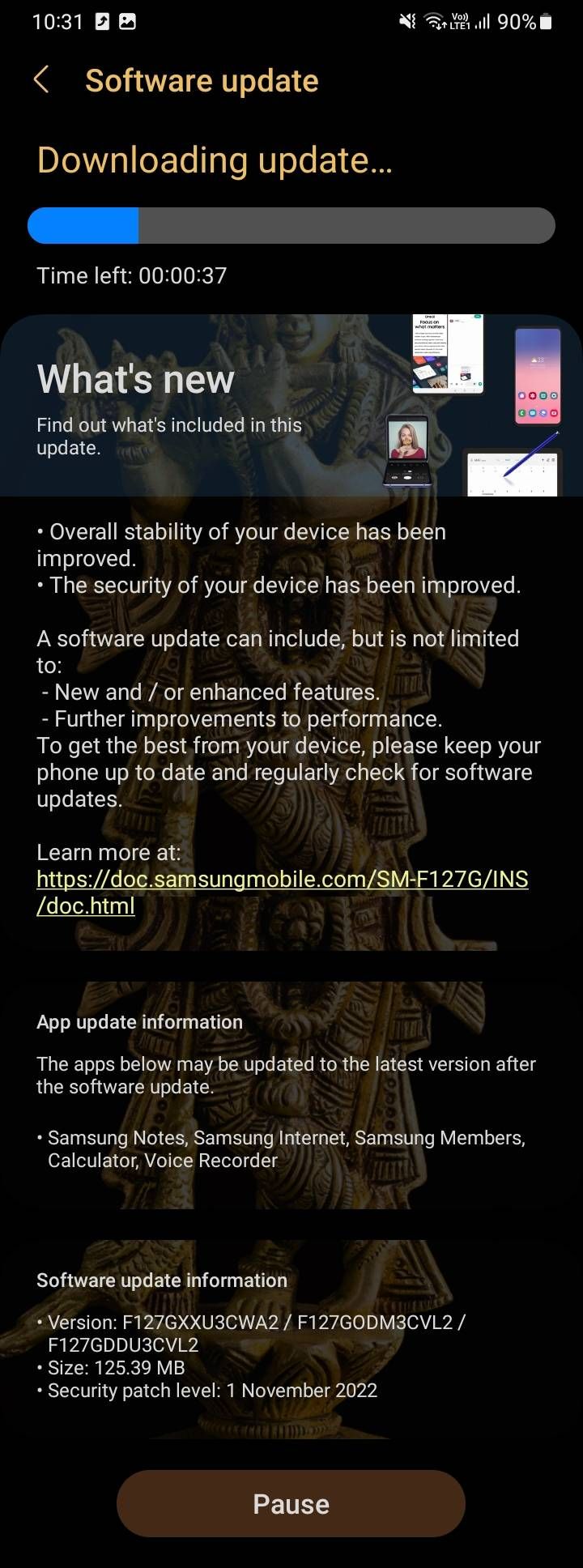 Galaxy F12 software update. - Samsung Members