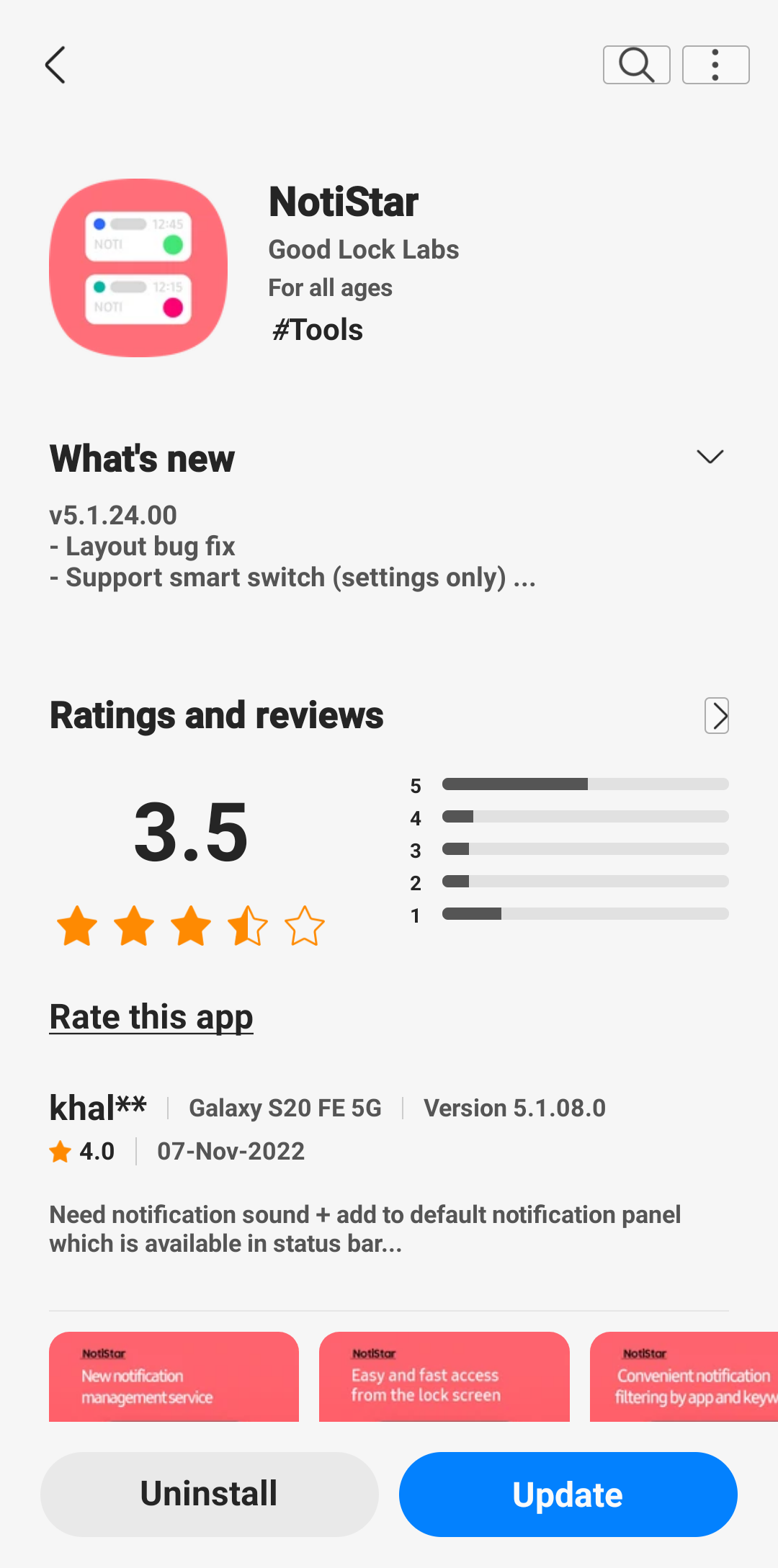 Notistar update - Samsung Members