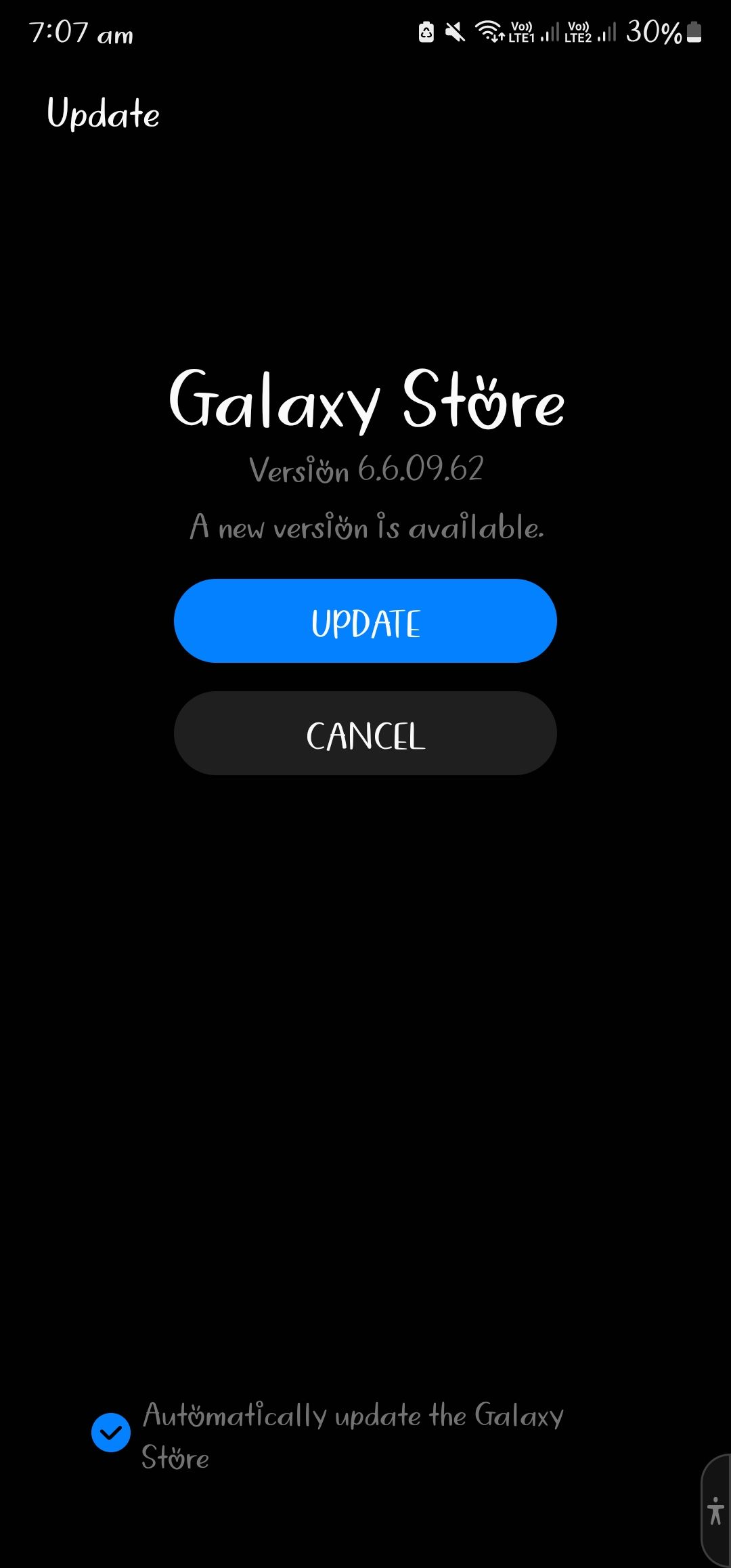 Galaxy store update - Samsung Members