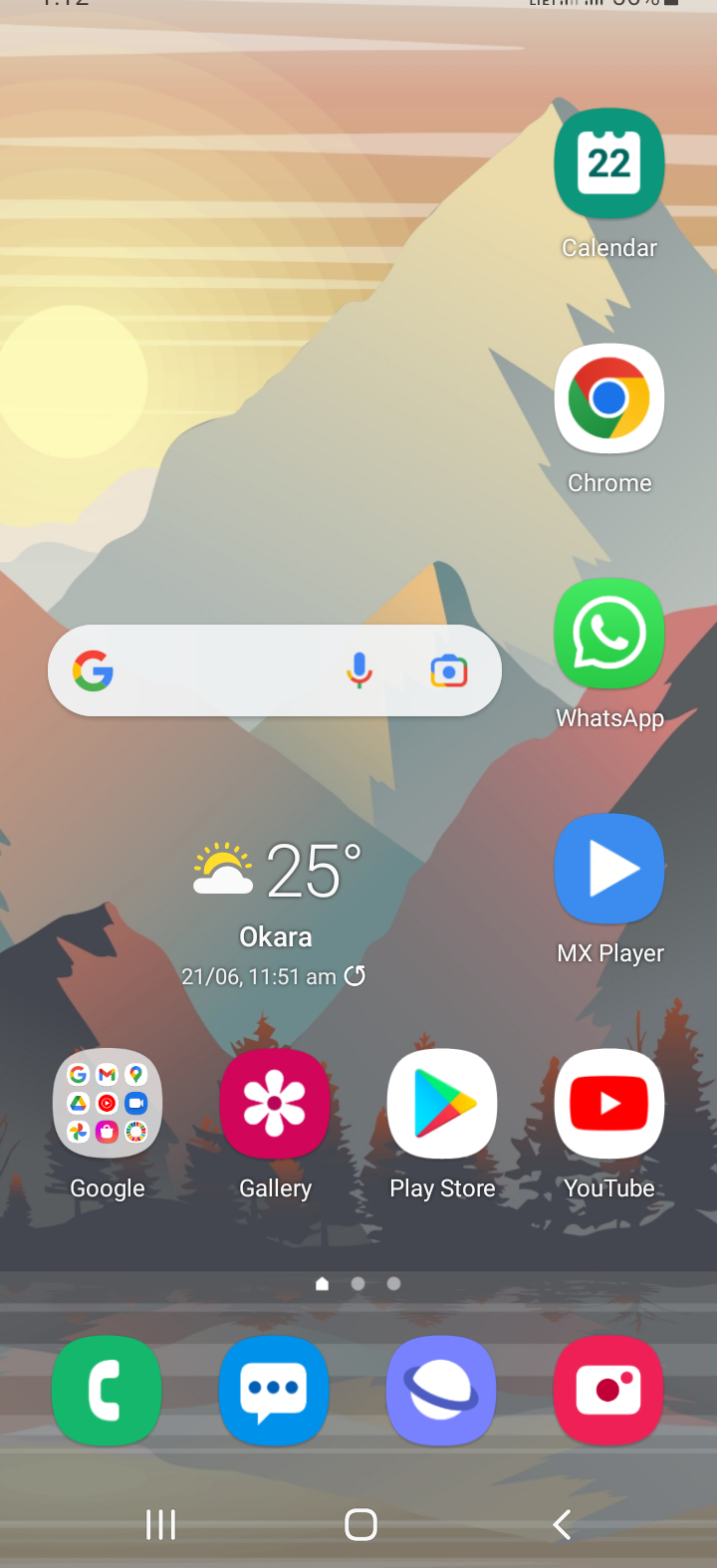 My old home screen layout Samsung a12 - Samsung Members