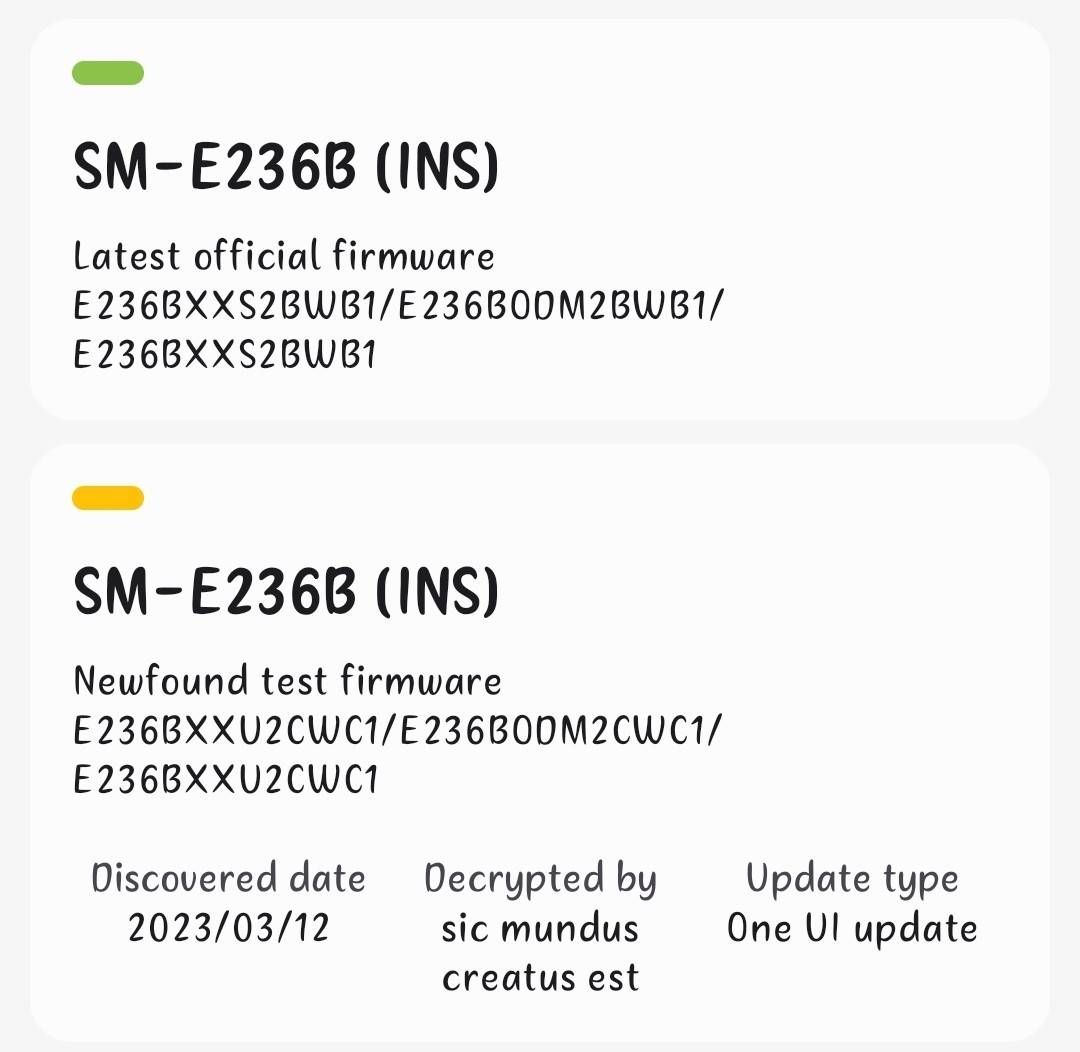 F23 OneUI 5.1 test build spotted on india test fir... - Samsung Members