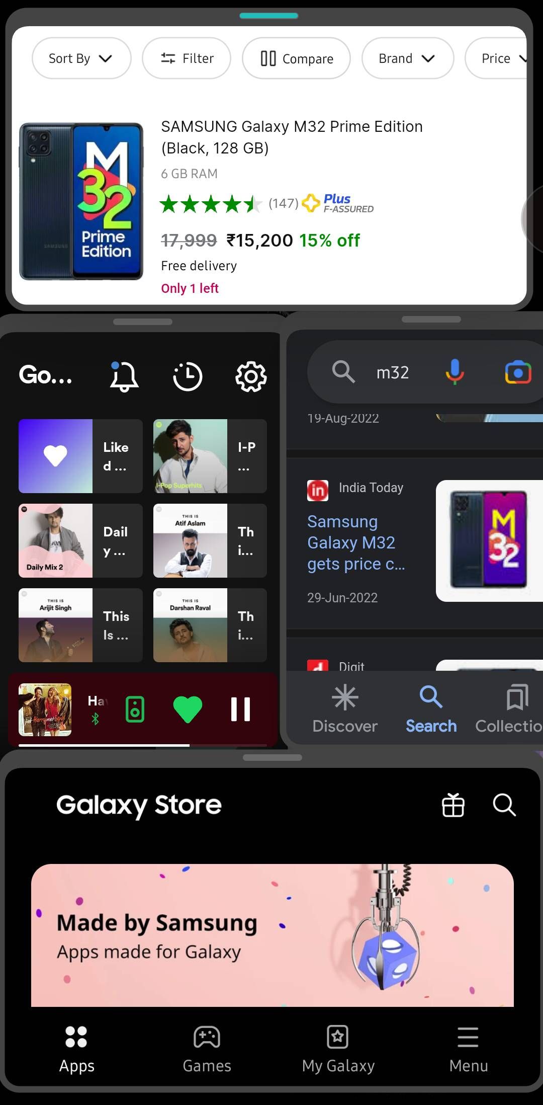 Multiple Apps in M32 😍, CHECK THIS OUT ️ - Samsung Members