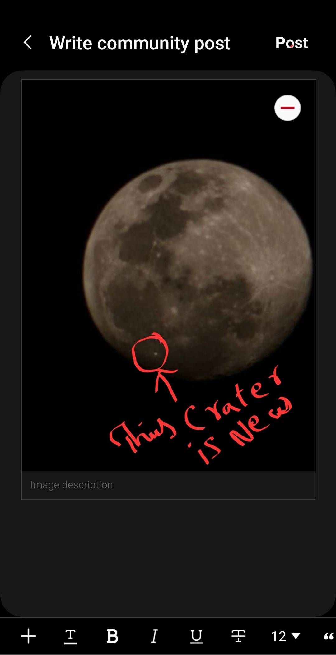 Spotted New Crater on this MOONS SHOT with s23 Ult... - Samsung Members