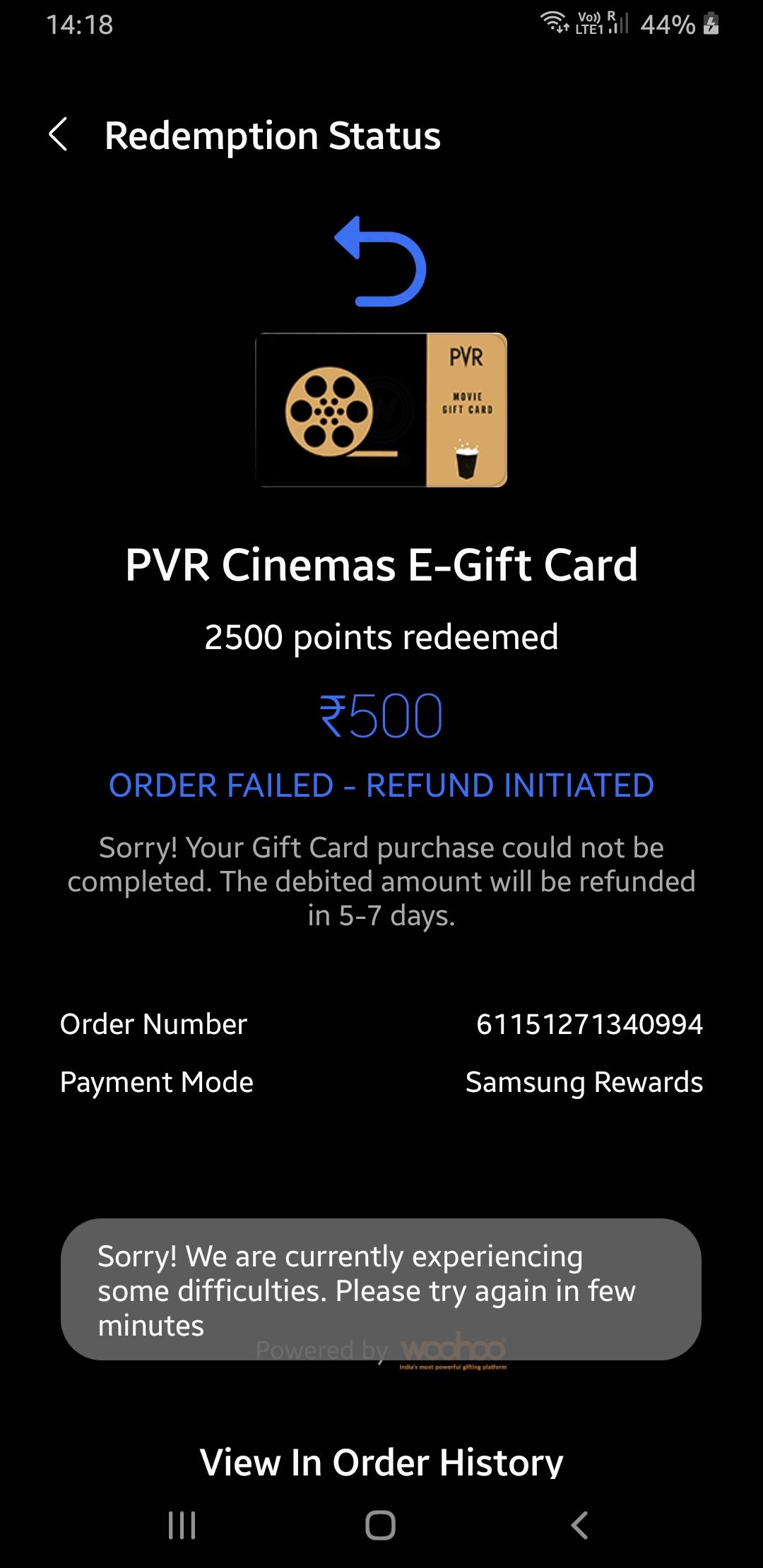 SAMSUNG WALLET REWARDS ERRORS - Samsung Members