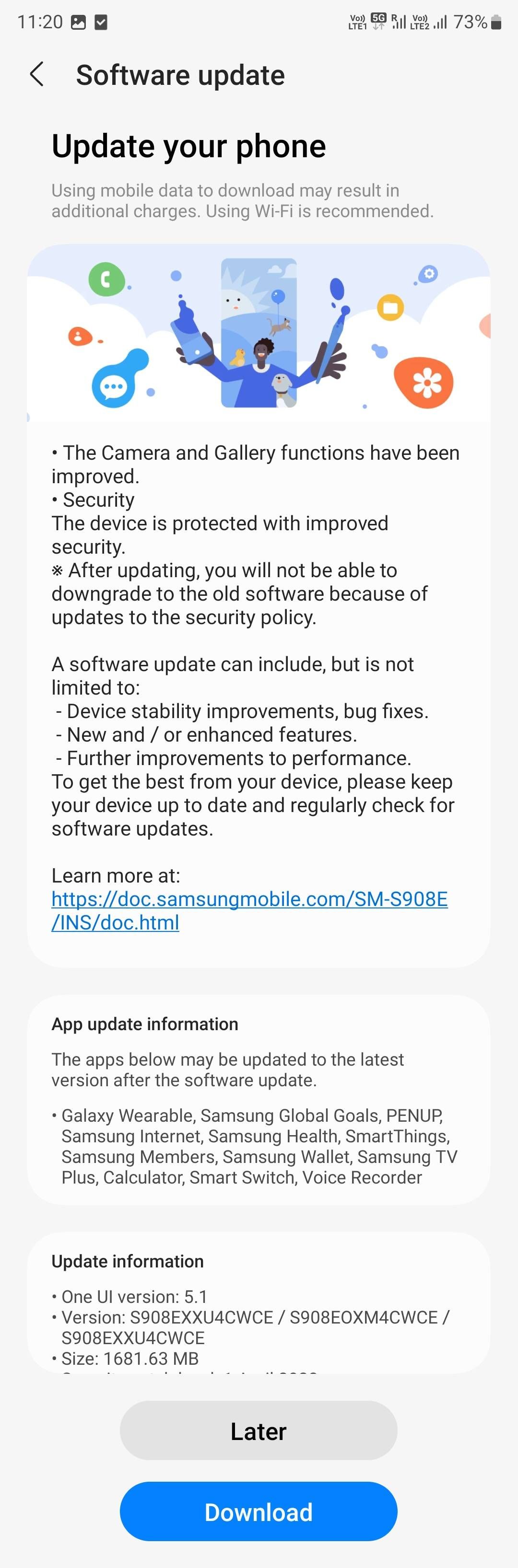 Galaxy s22 ultra update - Samsung Members