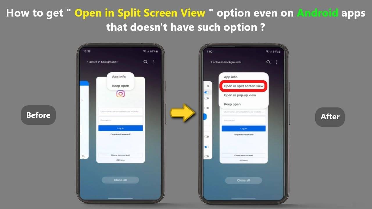 How to get " Open in Split Screen View " option ev... - Samsung Members