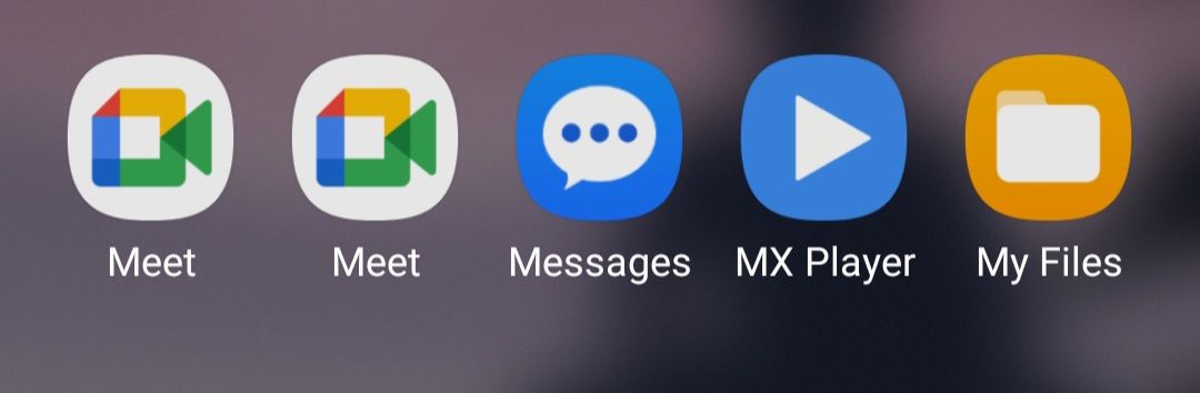 Two app icons of google meet in my S20 fe 5g - Samsung Members
