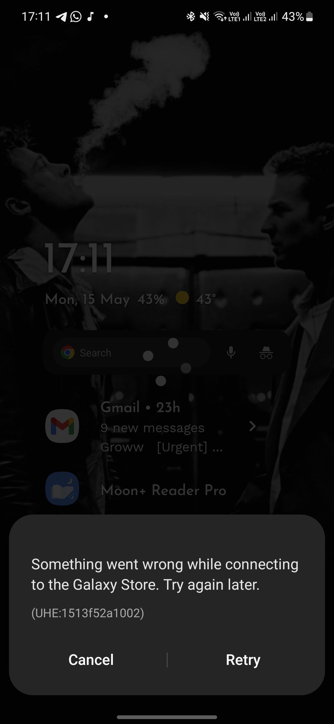 Galaxy store saying "something went wrong" - Samsung Members