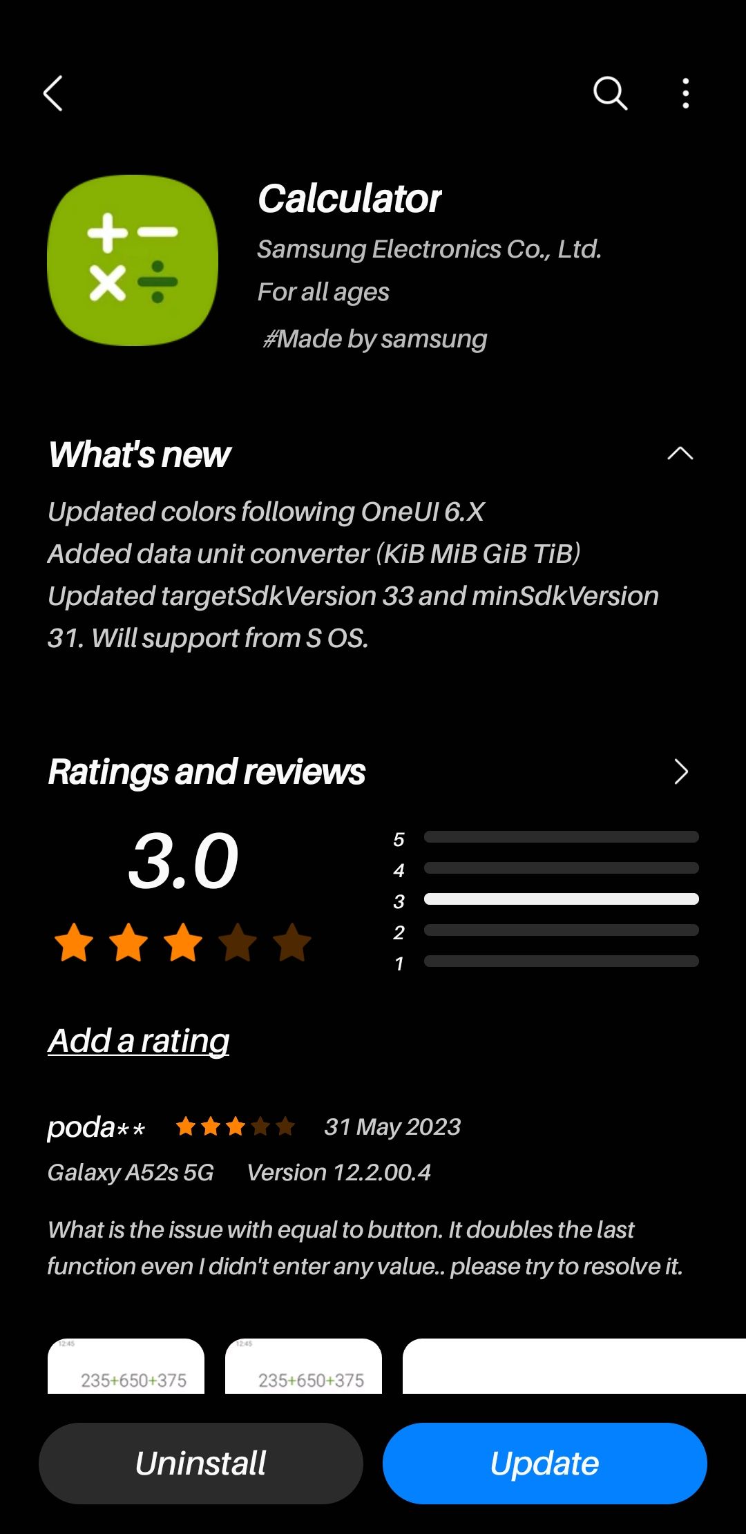 Update For Samsung Calculator - Samsung Members