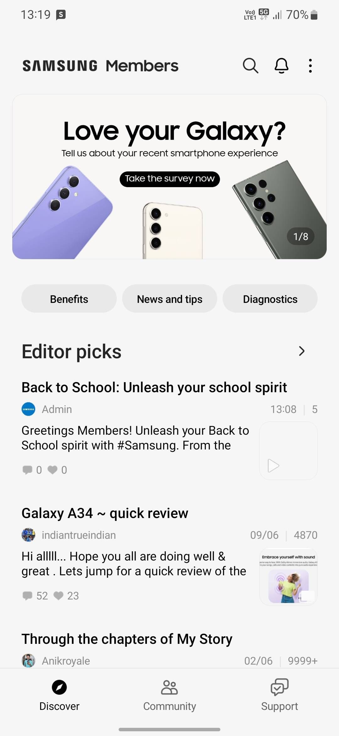 New Survey on members app - Samsung Members New Survey on members app - Samsung Members