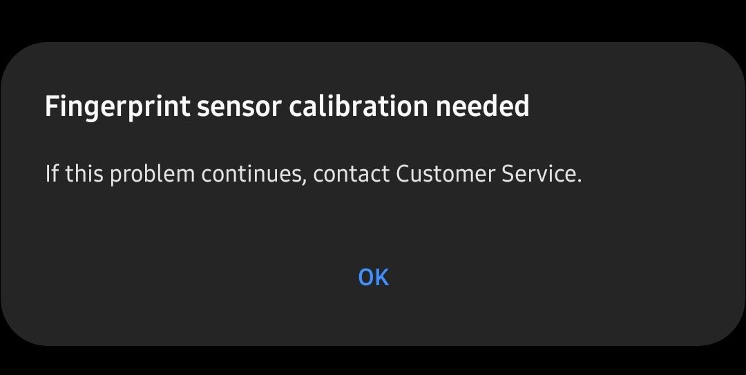 Fingerprint sensor errors - Samsung Members