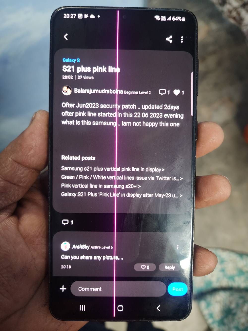 S21 plus pink line - Samsung Members
