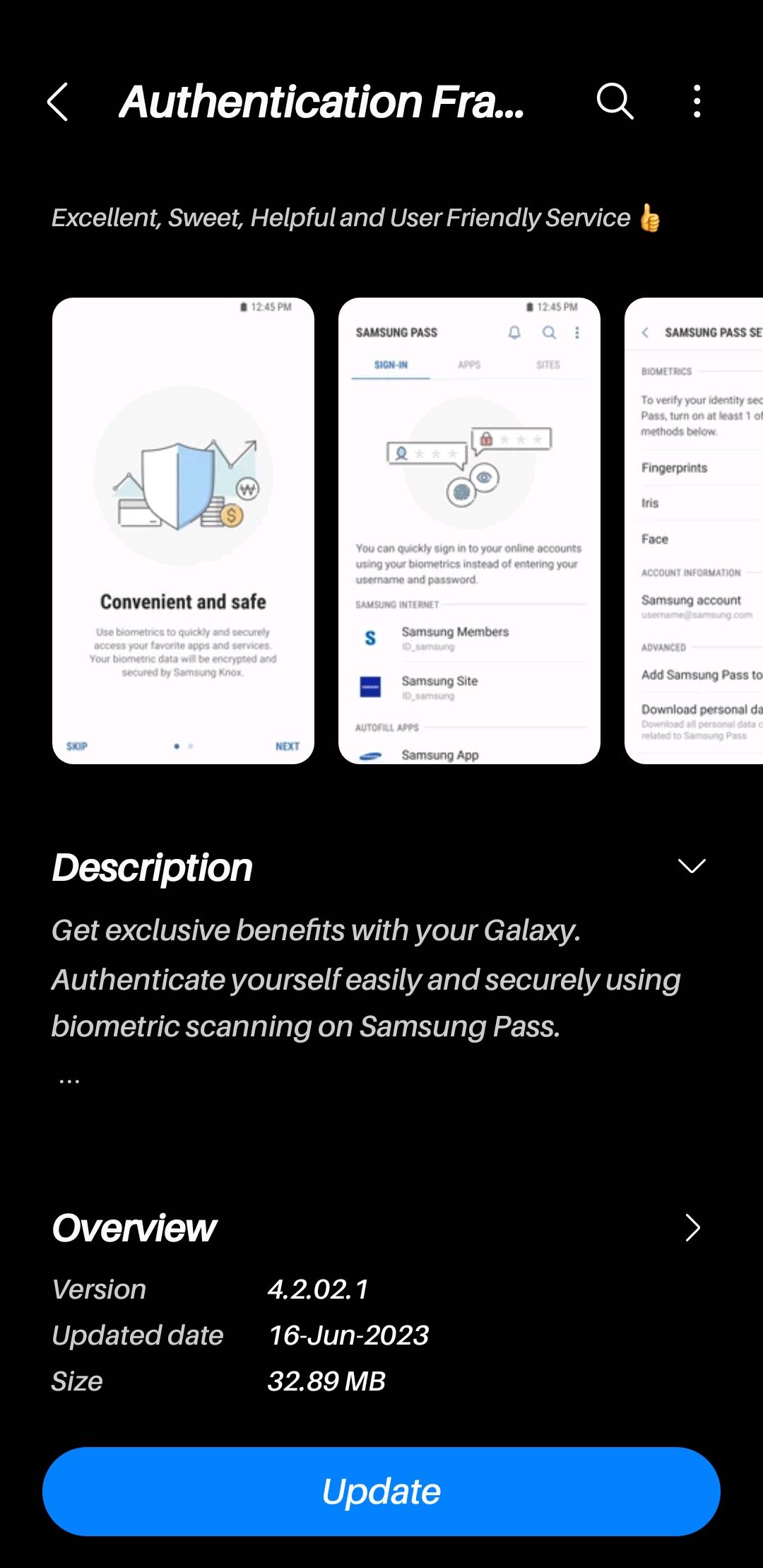 Update For Authentication Framework - Samsung Members