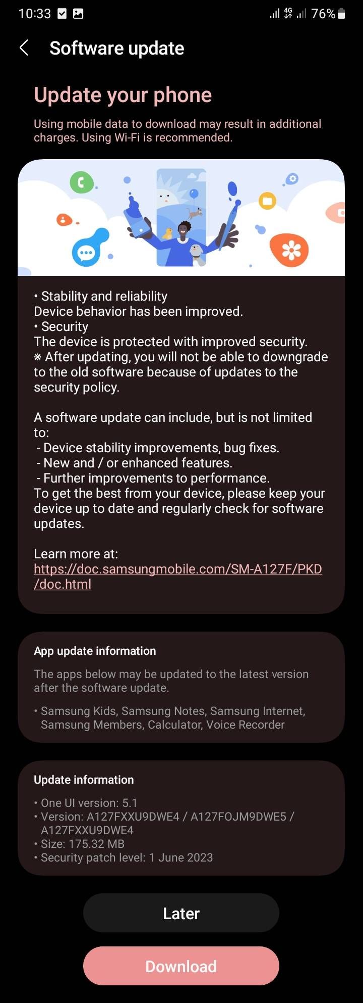 Samsung A12 june security patch update - Samsung Members