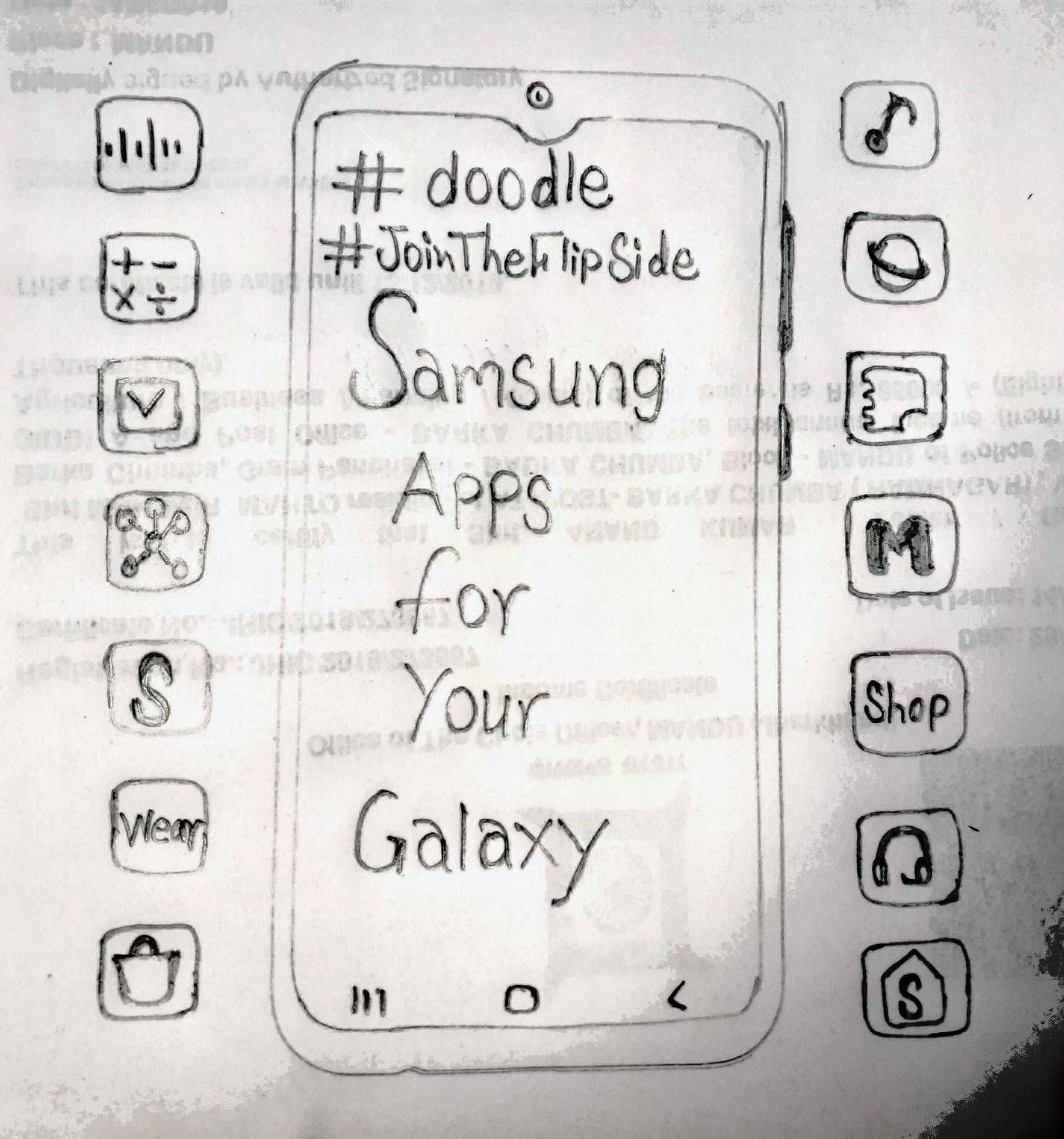 #JoinTheFlipSide #doodle #Samsung - Samsung Members