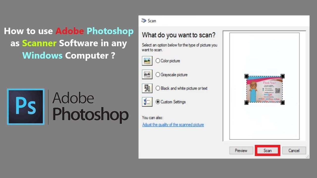 How to use Adobe Photoshop as Scanner Software in ... - Samsung Members