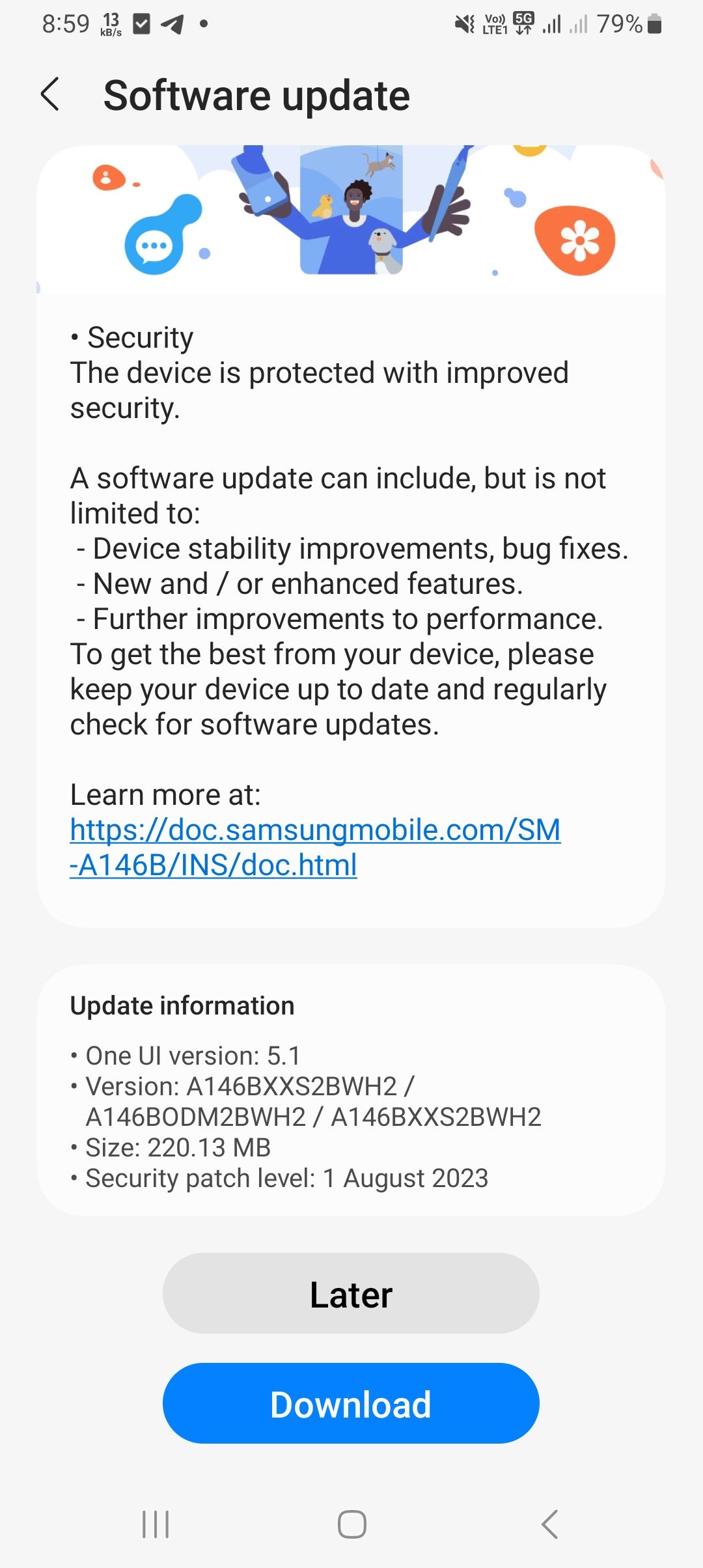 A14 5G Update Available With August Security Patch... - Samsung Members