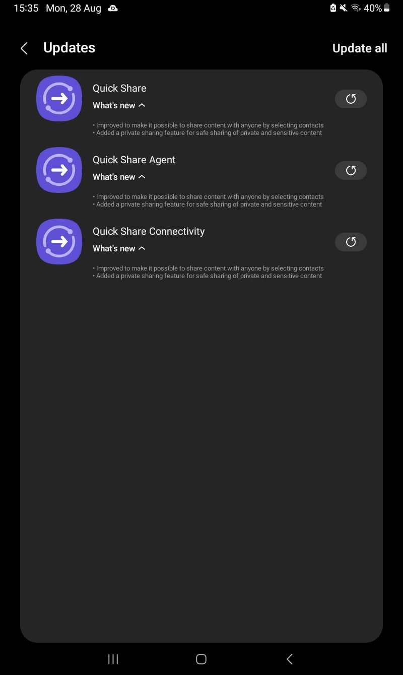 Services and App updates received. - Samsung Members